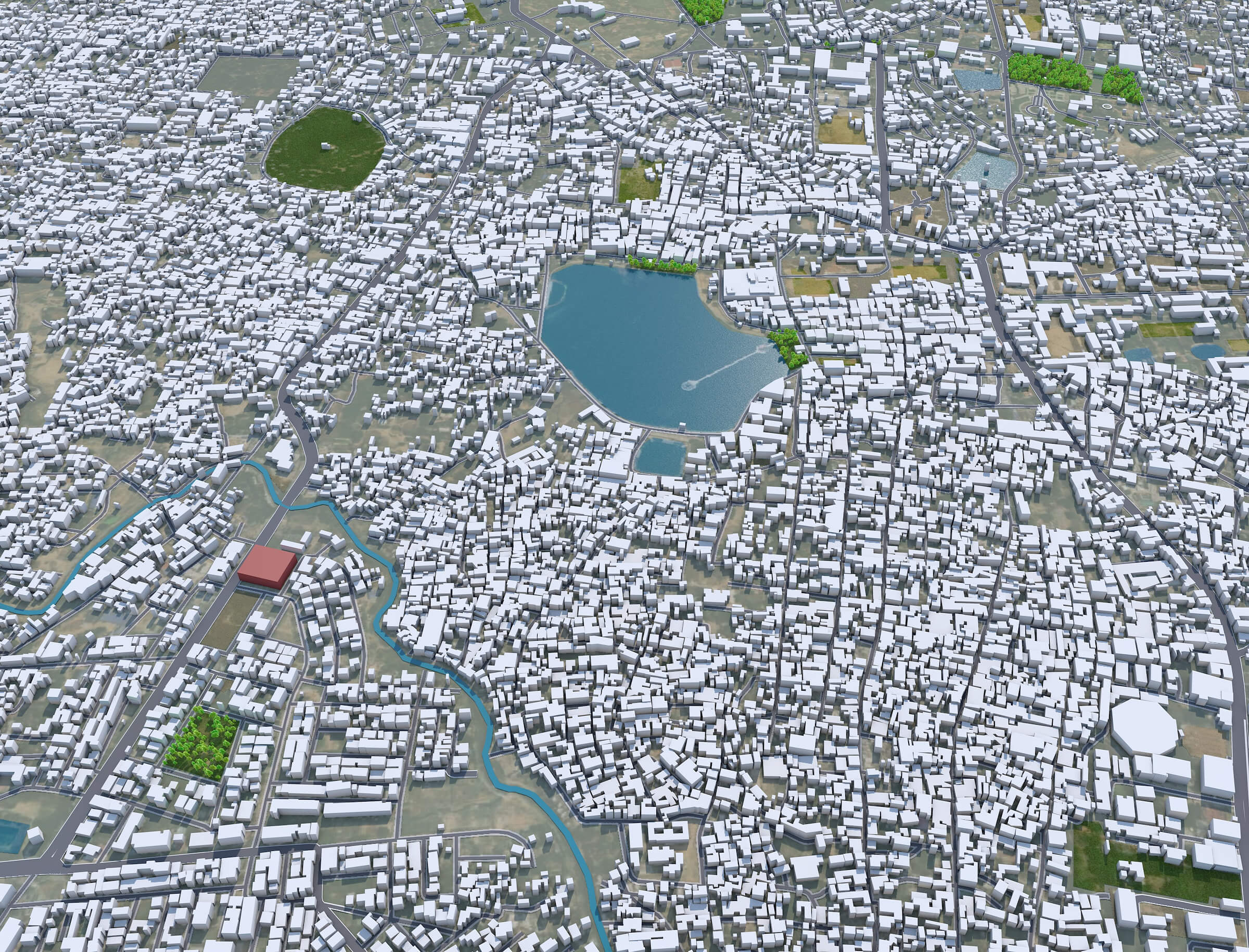 Ranchi City Jharkhand India 3D Model 25km by 3dstudio