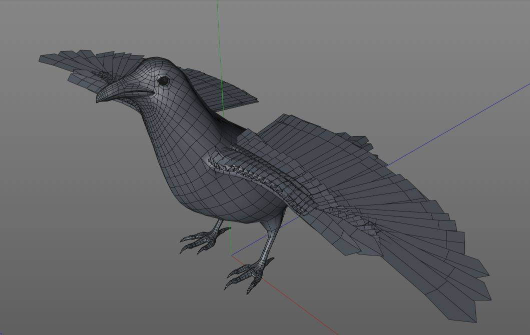 Raven - 3D Model by 3dstudio