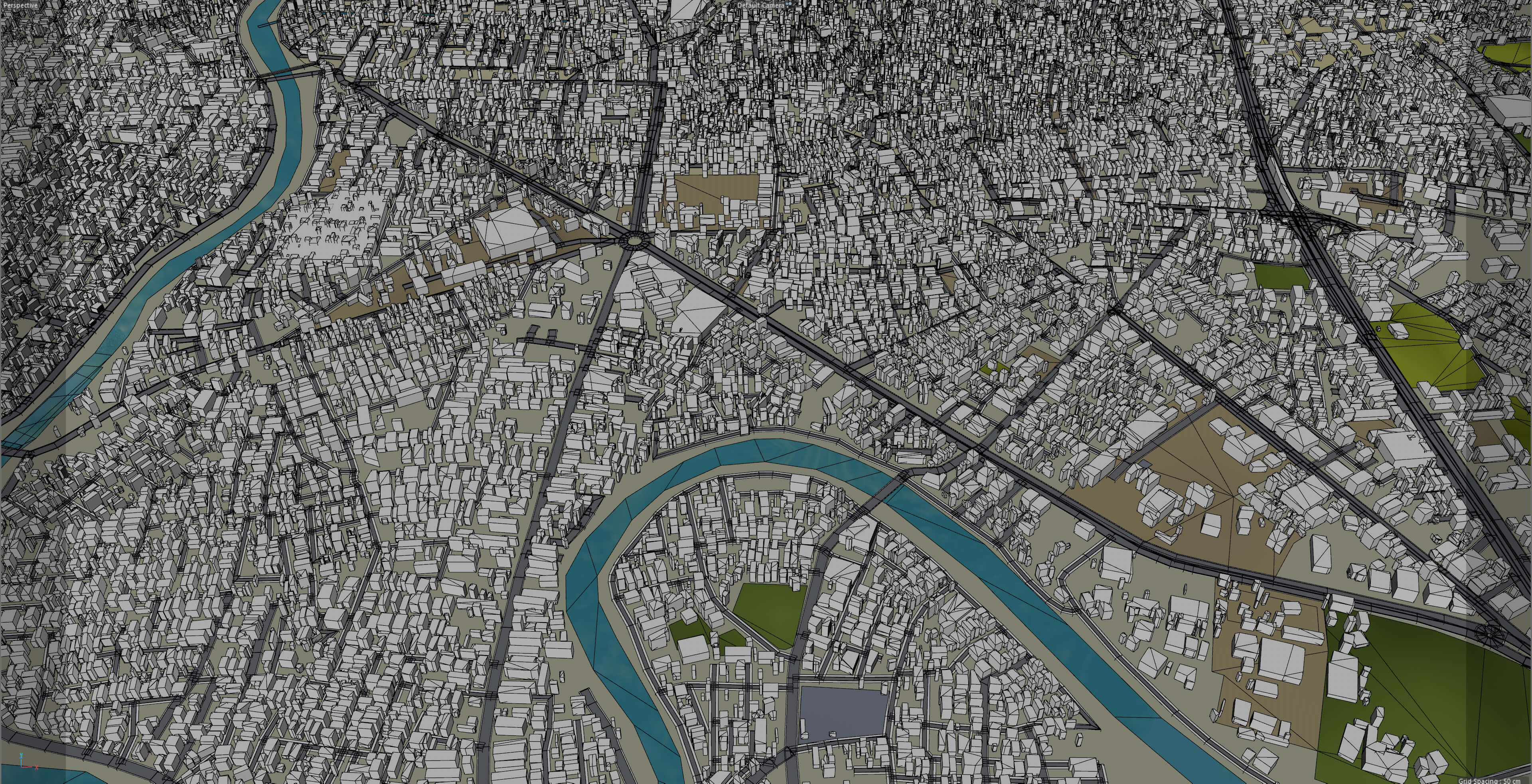 Rawalpindi City Pakistan 3D Model 30km by 3dstudio