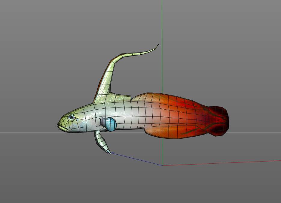 Red Fire Goby - 3D Model by 3dstudio