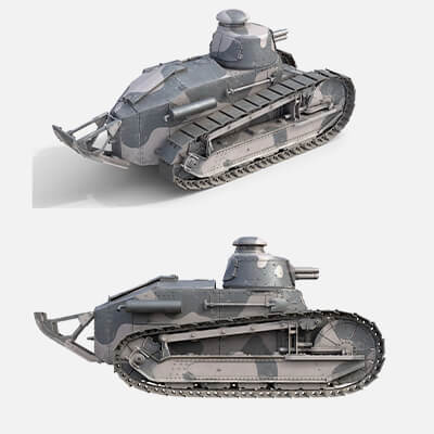 Renault FT17 Light Tank - 3D Model by 3dstudio