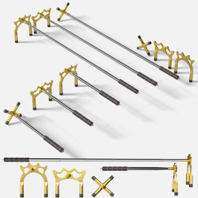Retractable Billiards Cue Stick Bridge - 3D Model by 3dstudio