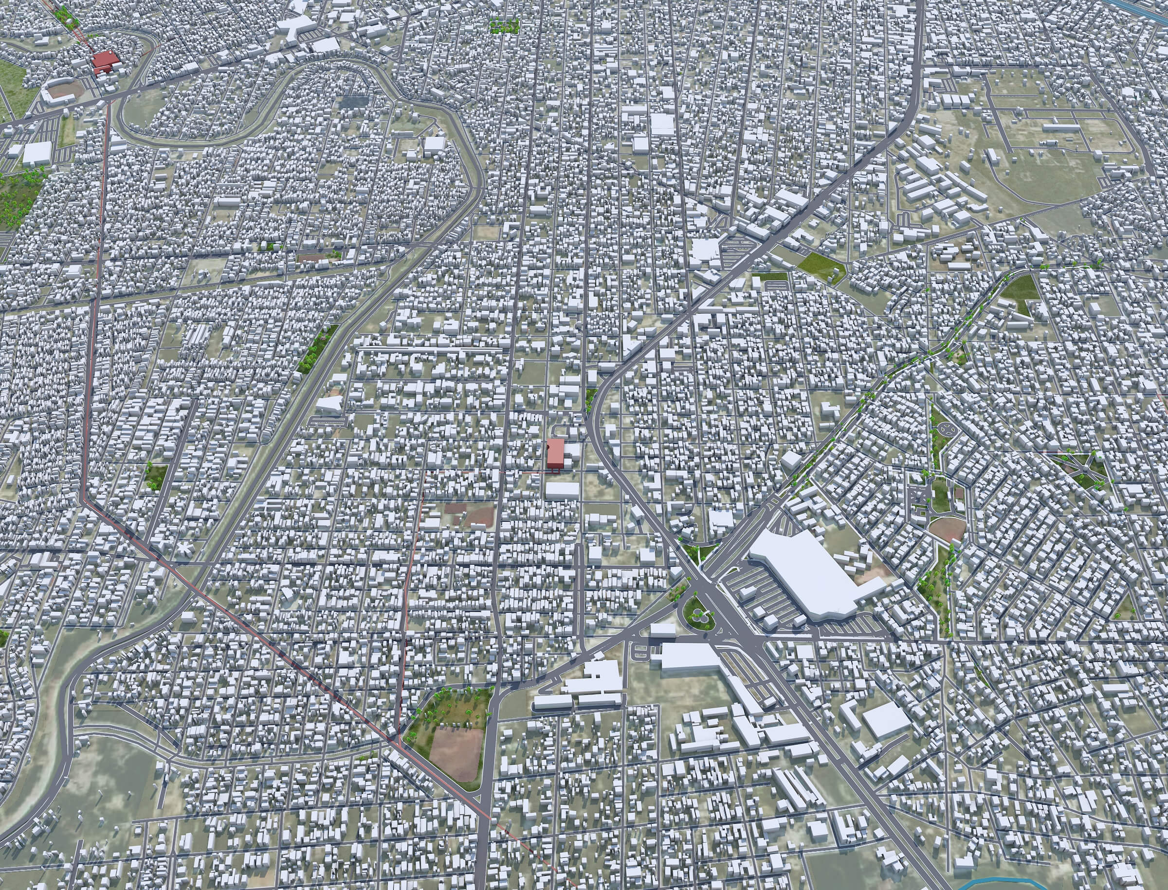 Reynosa City Tamaulipas Mexico 3D Model 30km by 3dstudio