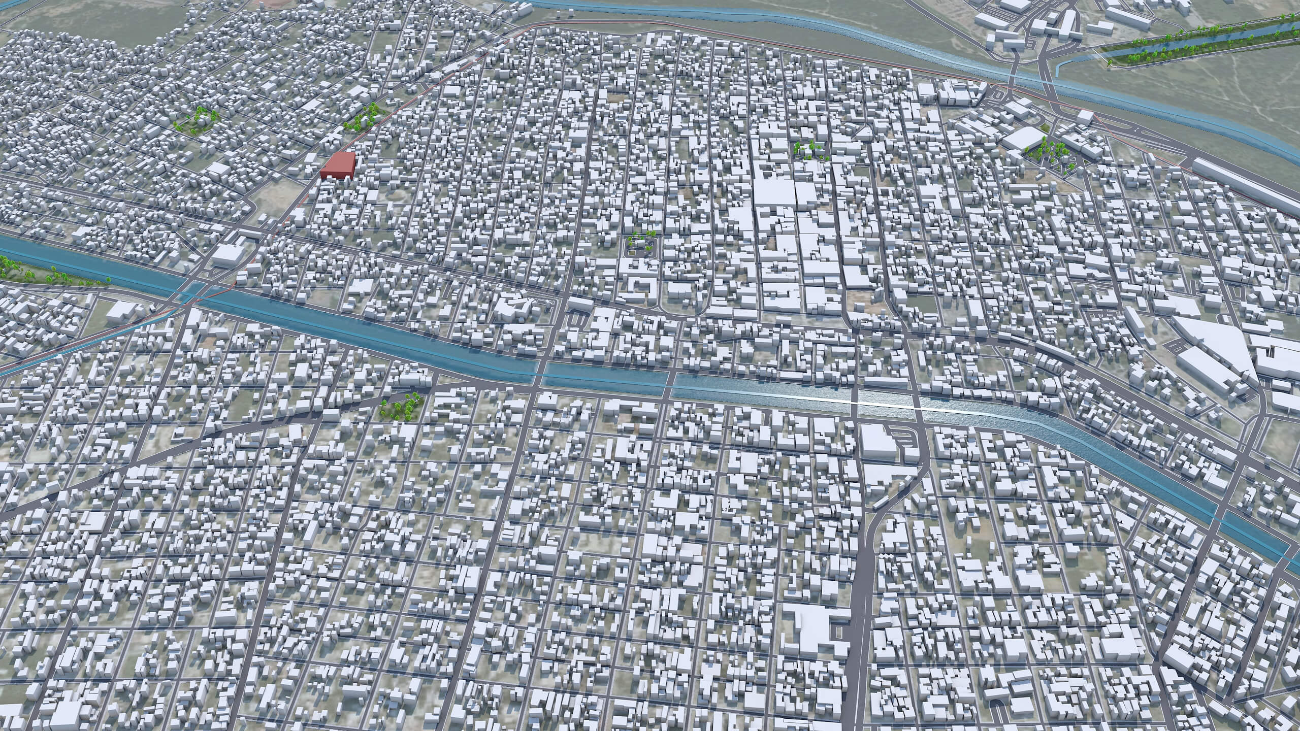 Reynosa City Tamaulipas Mexico 3D Model 30km by 3dstudio
