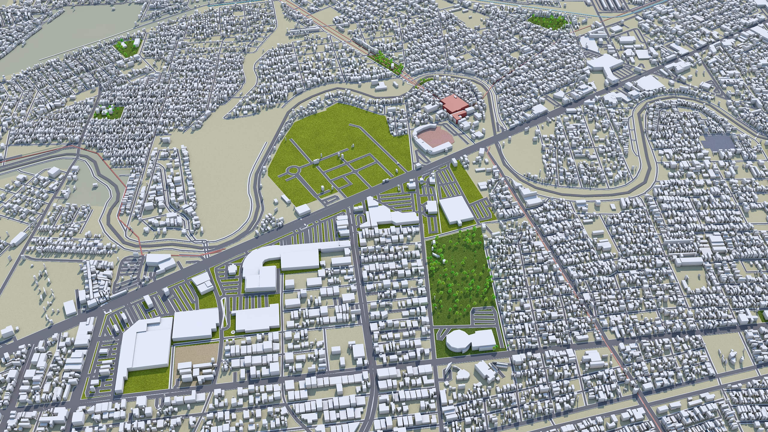 Reynosa City Tamaulipas Mexico 3D Model 30km by 3dstudio
