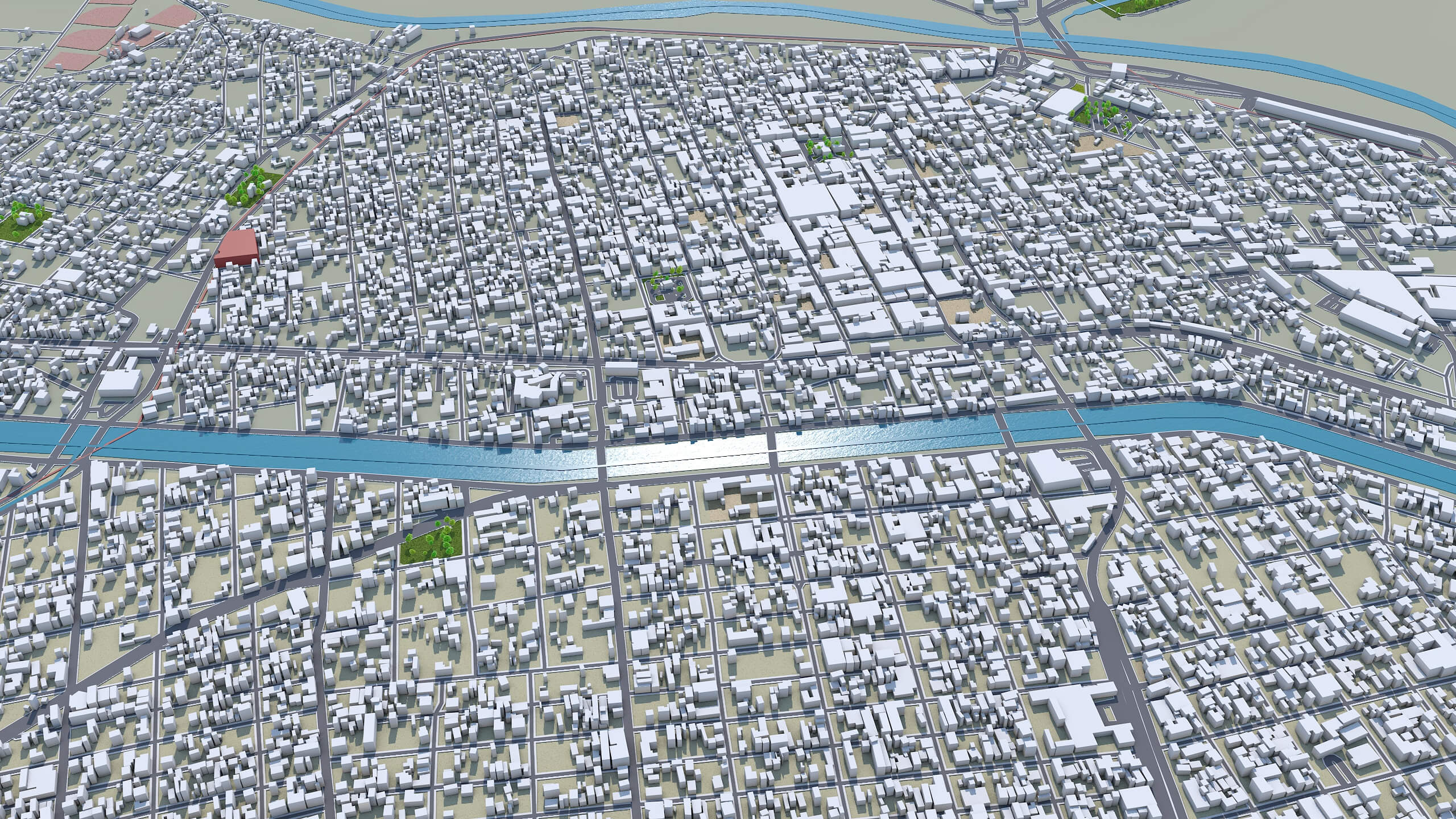 Reynosa City Tamaulipas Mexico 3D Model 30km by 3dstudio