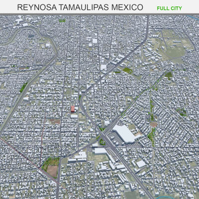 Reynosa City Tamaulipas Mexico 3D Model 30km by 3dstudio