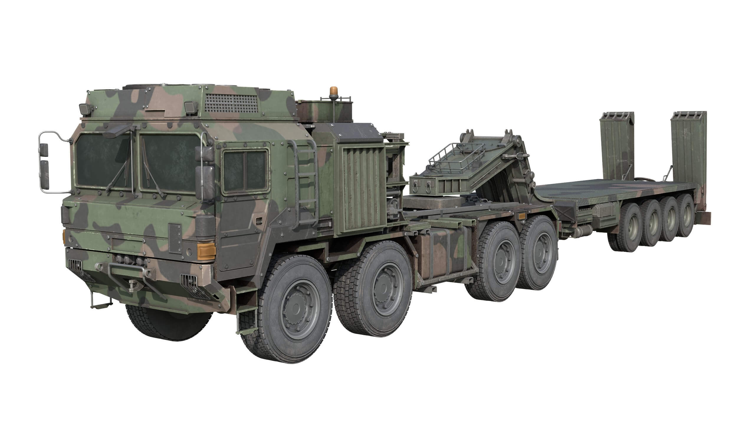 Rheinmetall HX81 Military Truck With Troller - 3D Model by 3dstudio