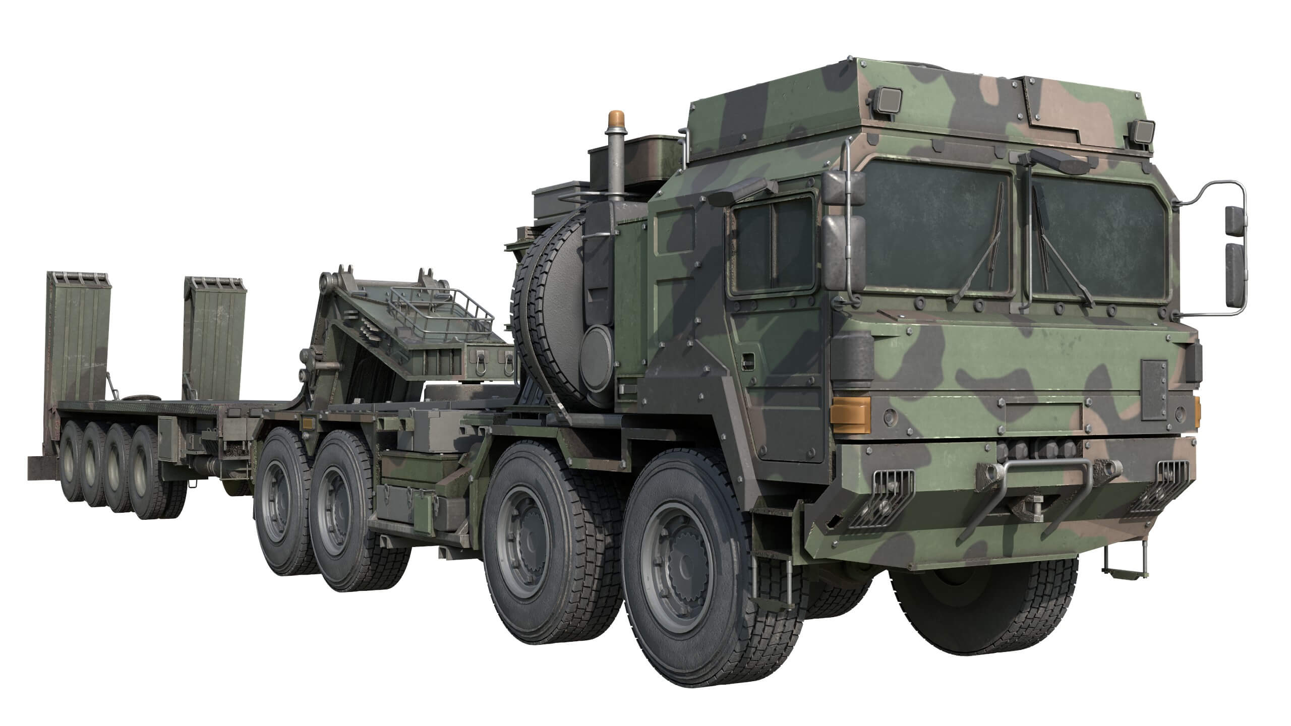 Rheinmetall HX81 Military Truck With Troller - 3D Model by 3dstudio