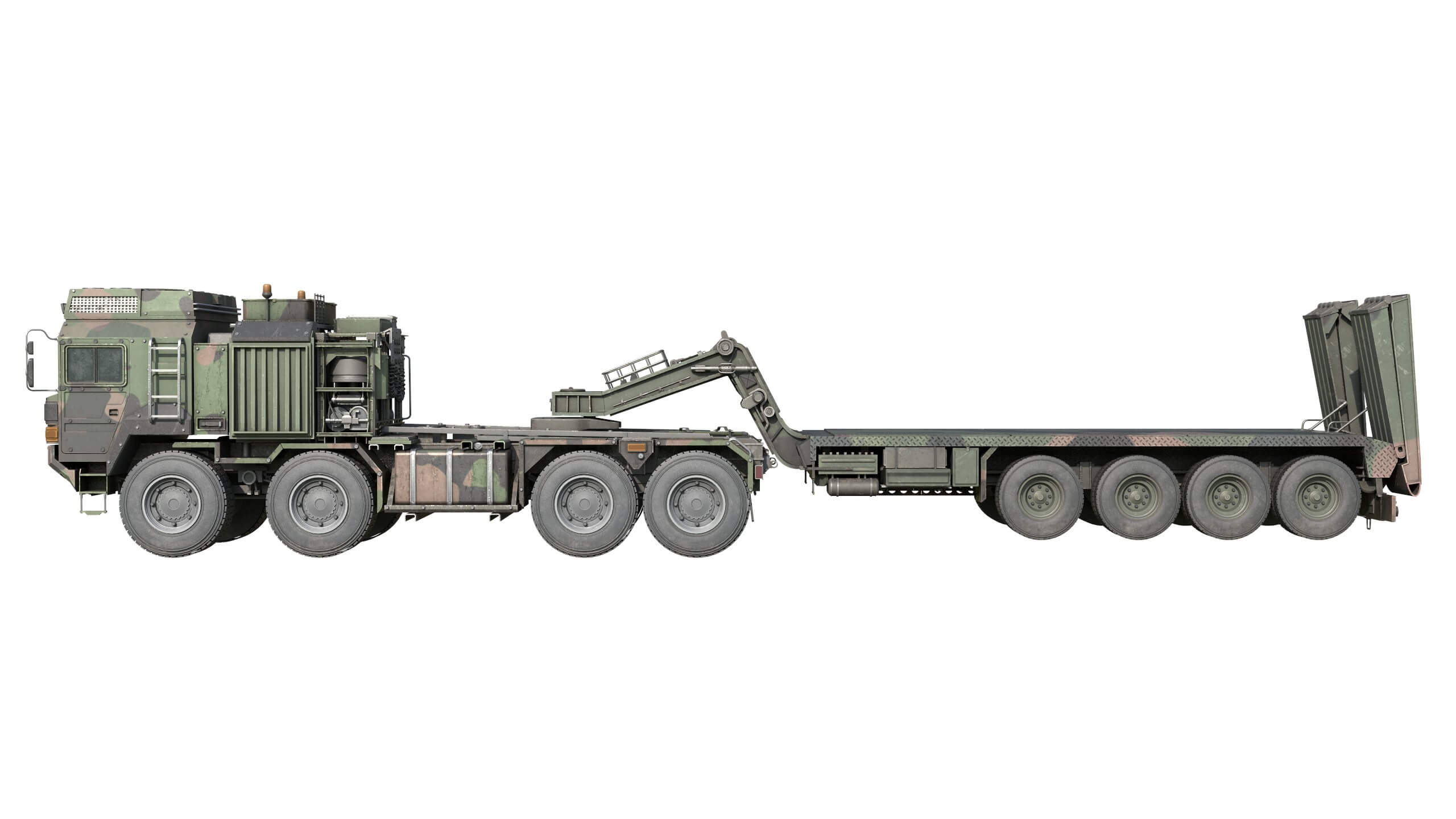 Rheinmetall HX81 Military Truck With Troller - 3D Model by 3dstudio