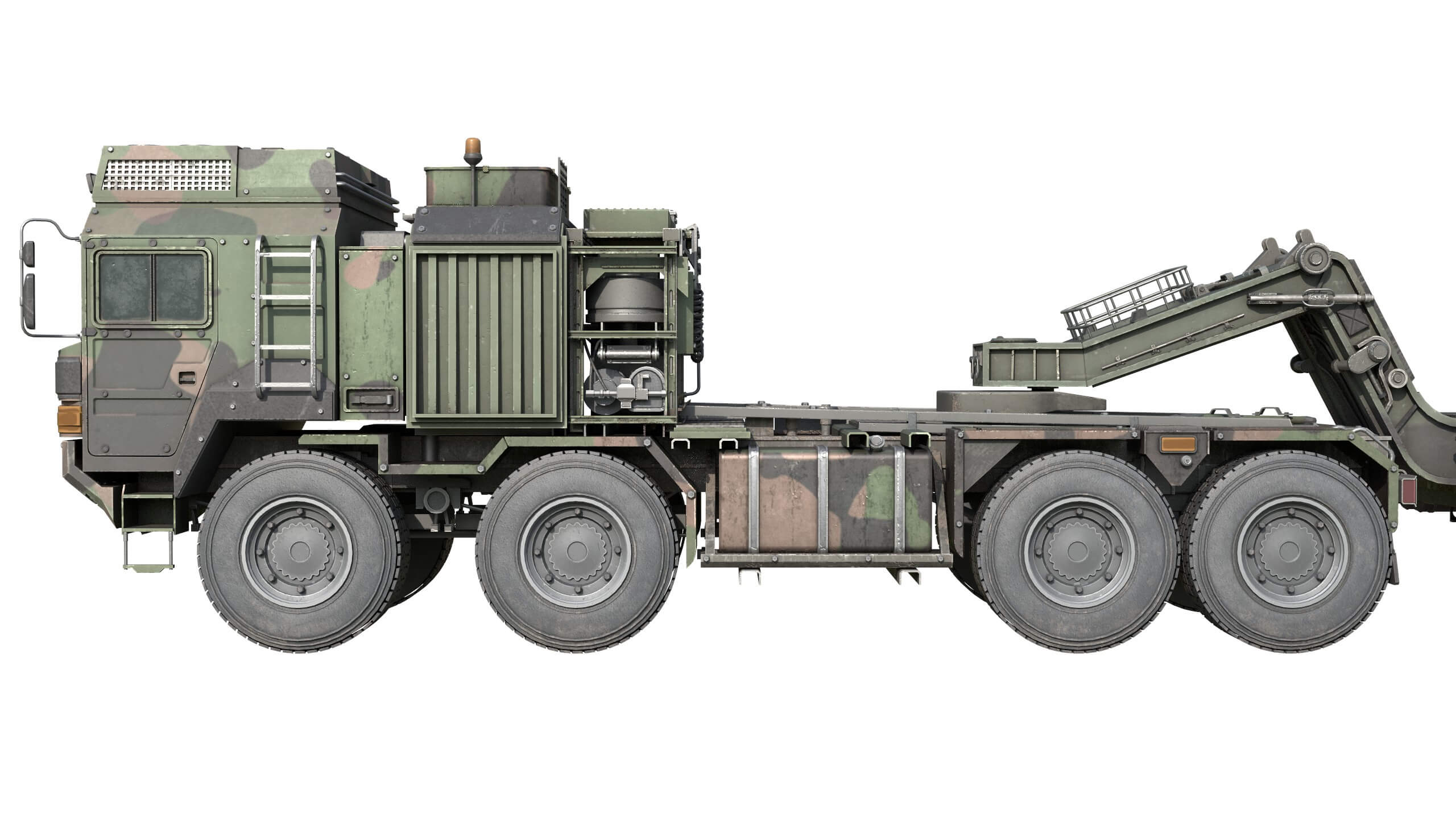 Rheinmetall HX81 Military Truck With Troller - 3D Model by 3dstudio