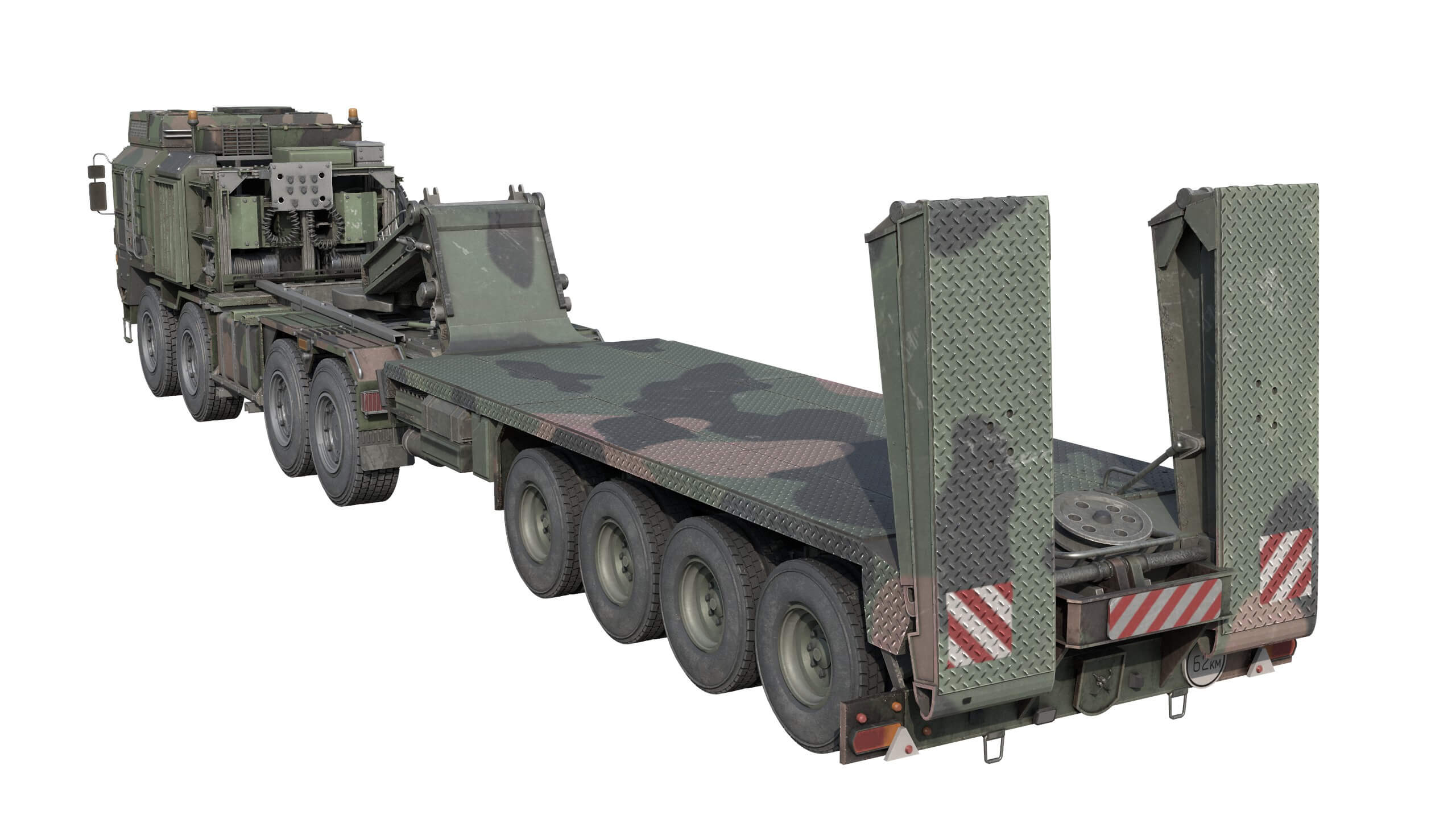 Rheinmetall HX81 Military Truck With Troller - 3D Model by 3dstudio
