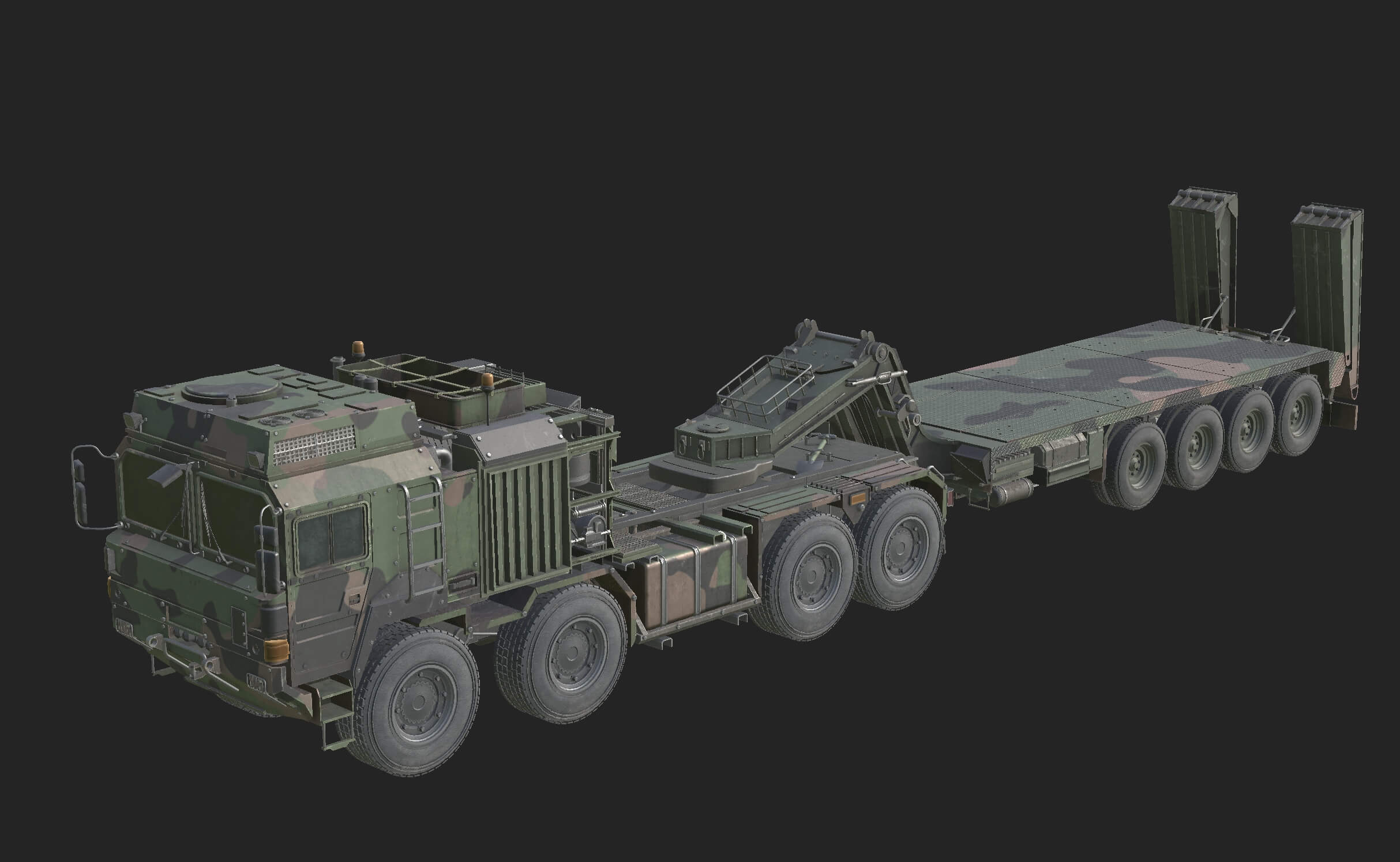 Rheinmetall HX81 Military Truck With Troller - 3D Model by 3dstudio