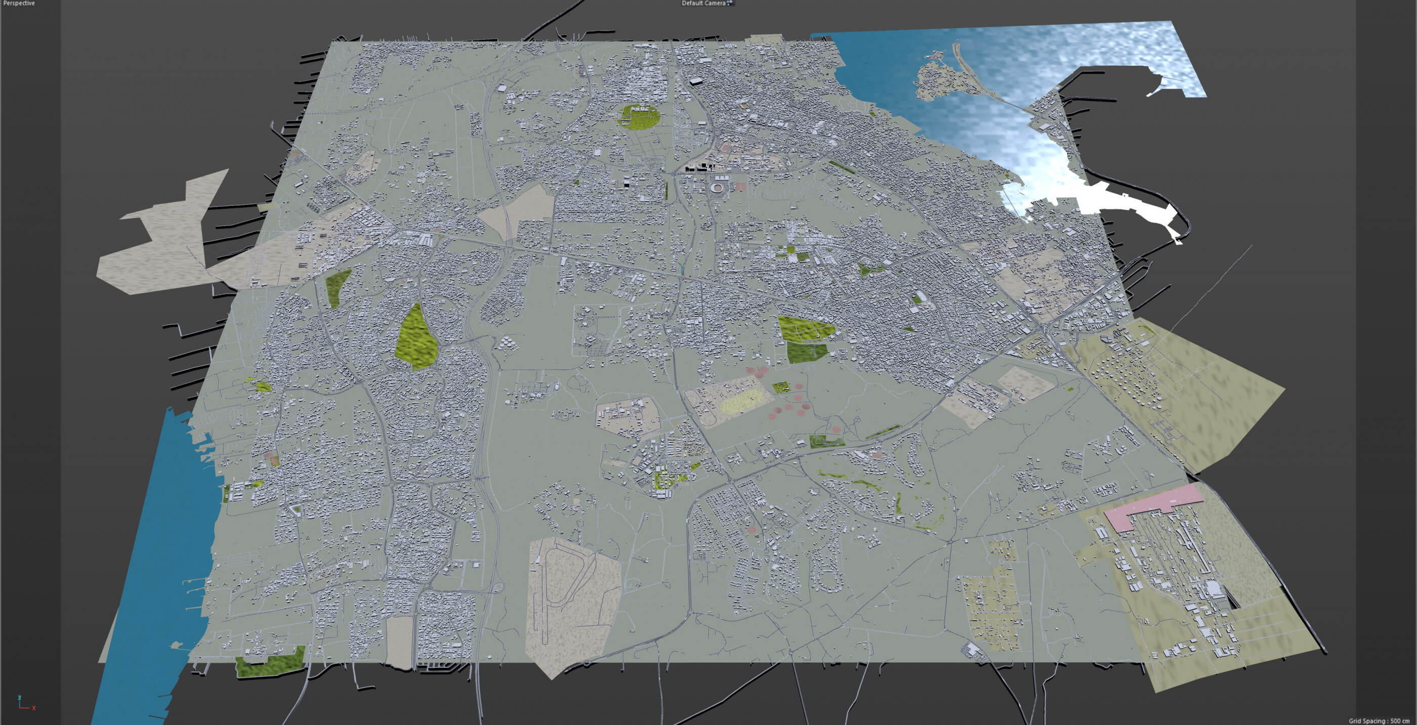 Riffa City Bahrain 3D Model 15km by 3dstudio