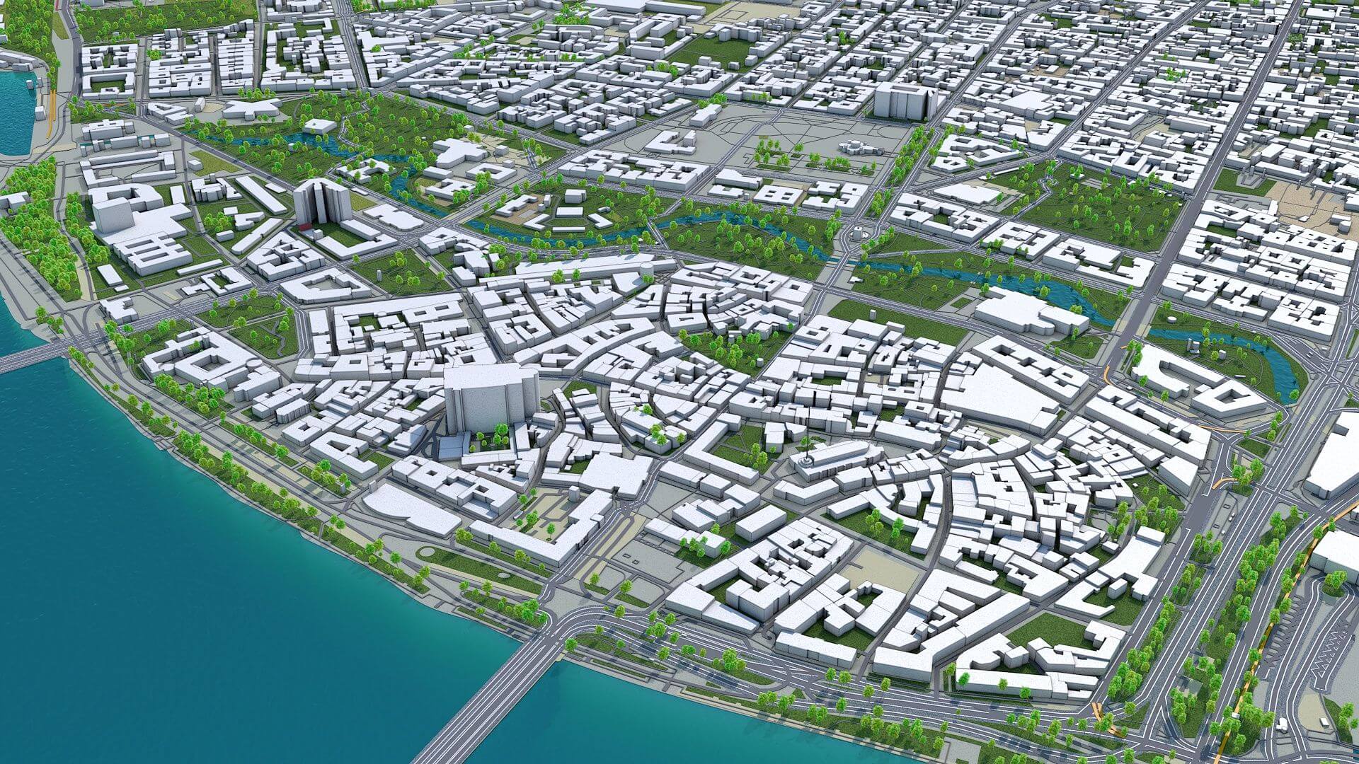 Riga Latvia 50km - 3D Model by 3dstudio