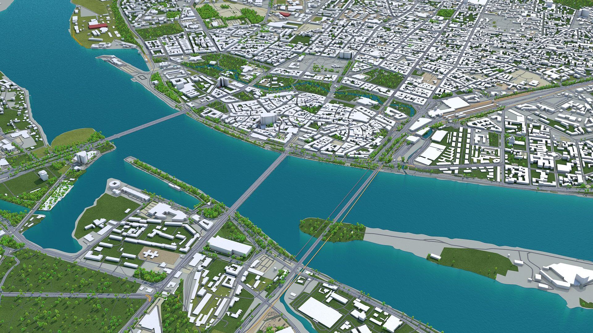 Riga Latvia 50km - 3D Model by 3dstudio