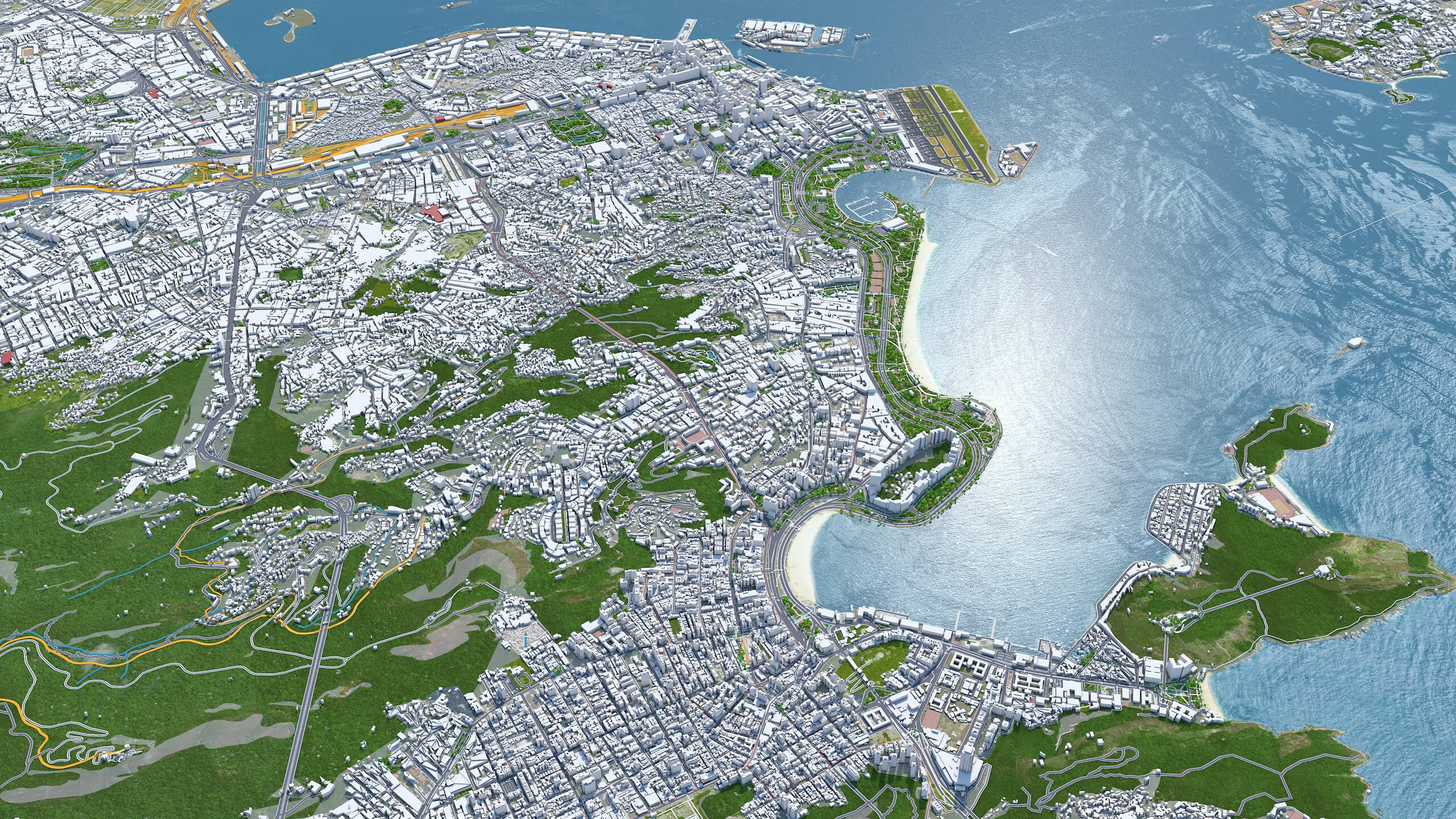 Rio De Janeiro, Brazil 80km - 3D Model by 3dstudio