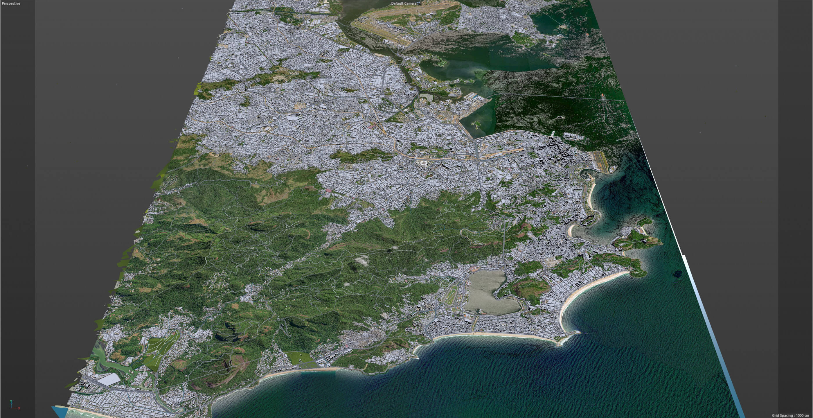 Rio De Janeiro Downtown Brazil 20km - 3D Model by 3dstudio