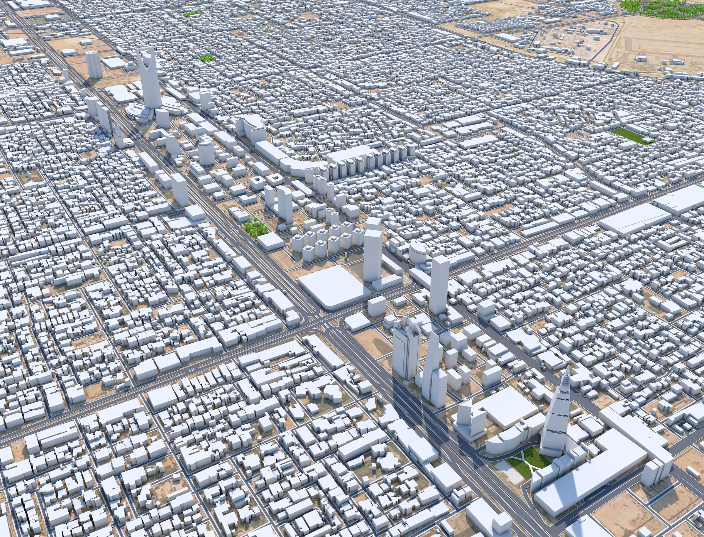 Riyadh City Downtown Saudi Arabia 15km - 3D Model by 3dstudio