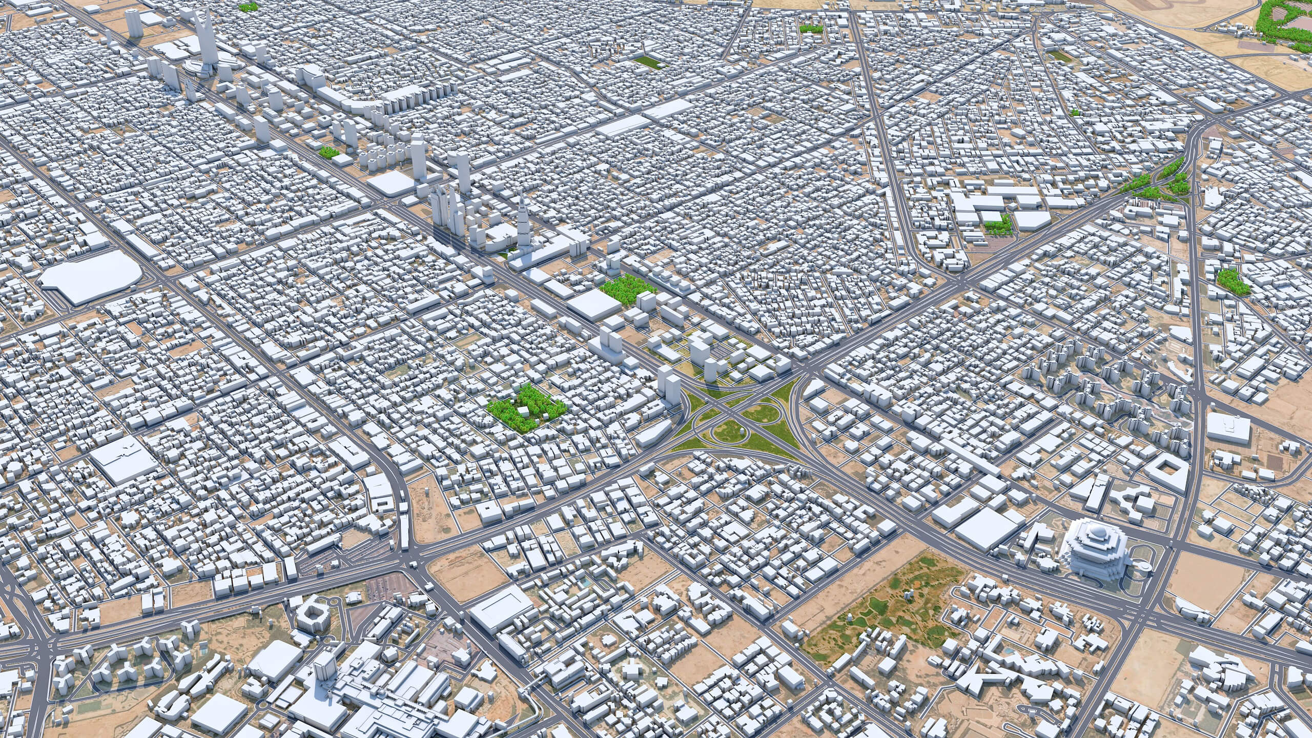 Riyadh City Downtown Saudi Arabia 15km - 3D Model by 3dstudio