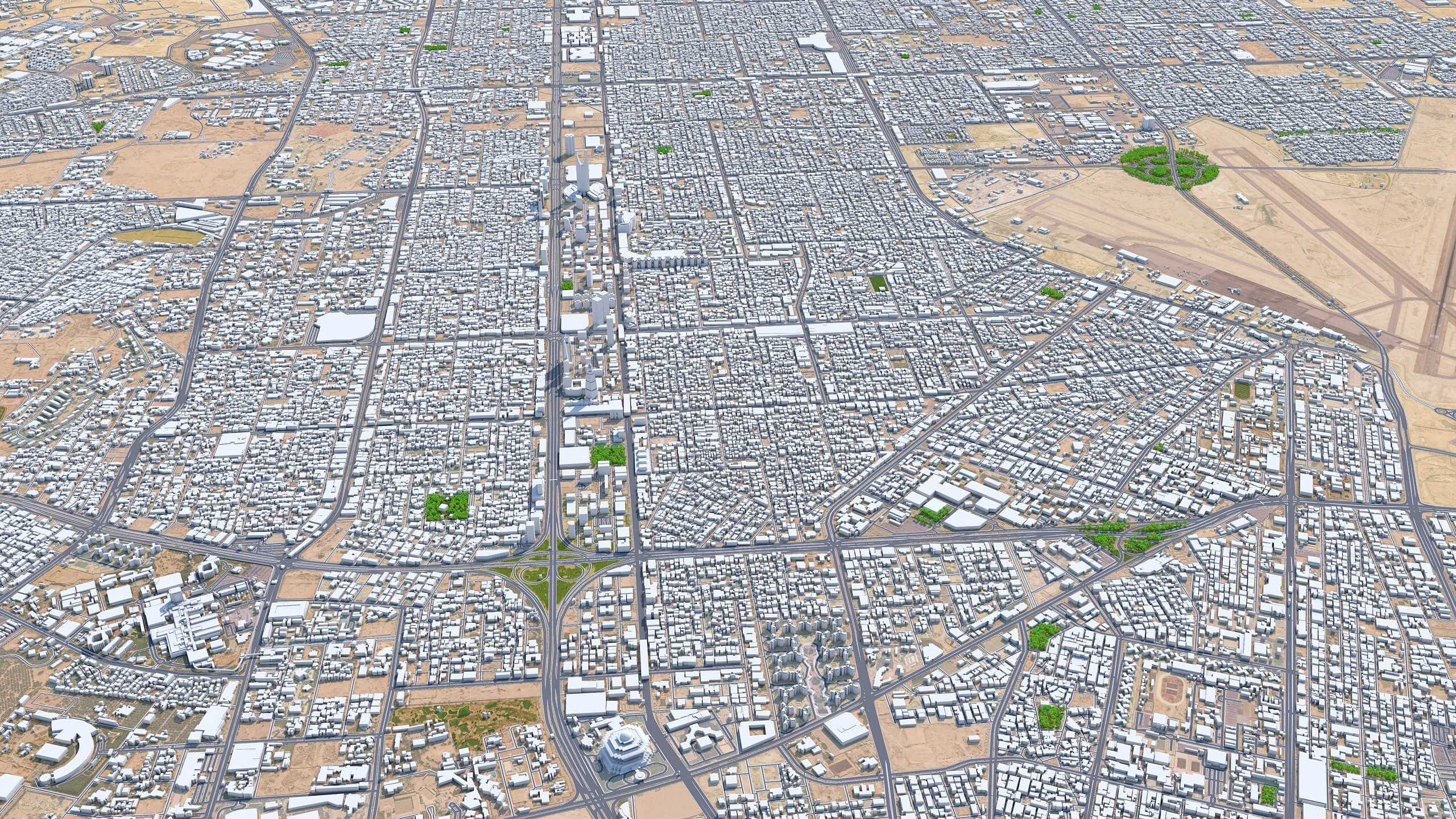 Riyadh City Downtown Saudi Arabia 15km - 3D Model by 3dstudio