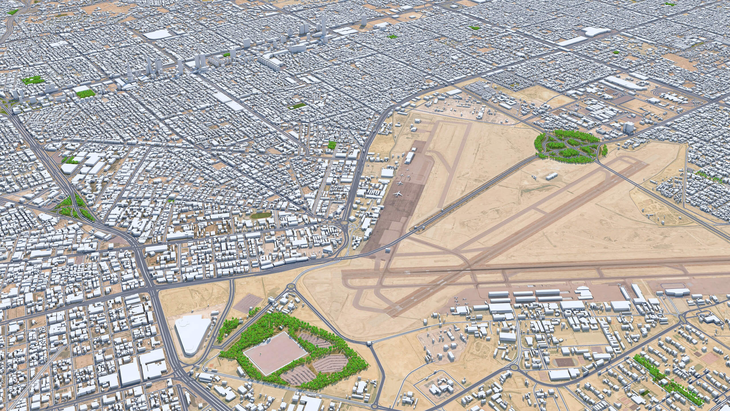 Riyadh City Downtown Saudi Arabia 15km - 3D Model by 3dstudio