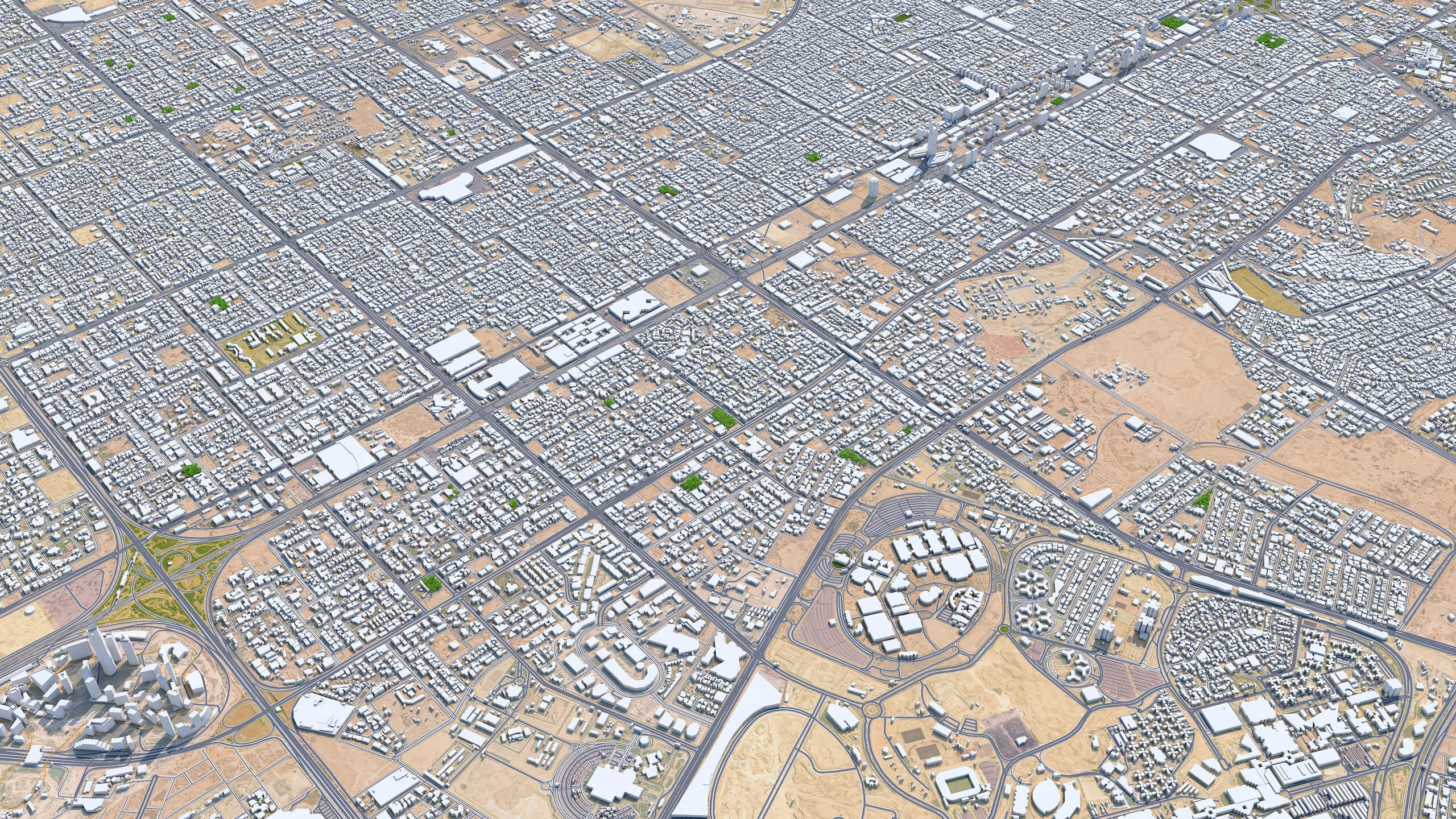 Riyadh City Downtown Saudi Arabia 15km - 3D Model by 3dstudio