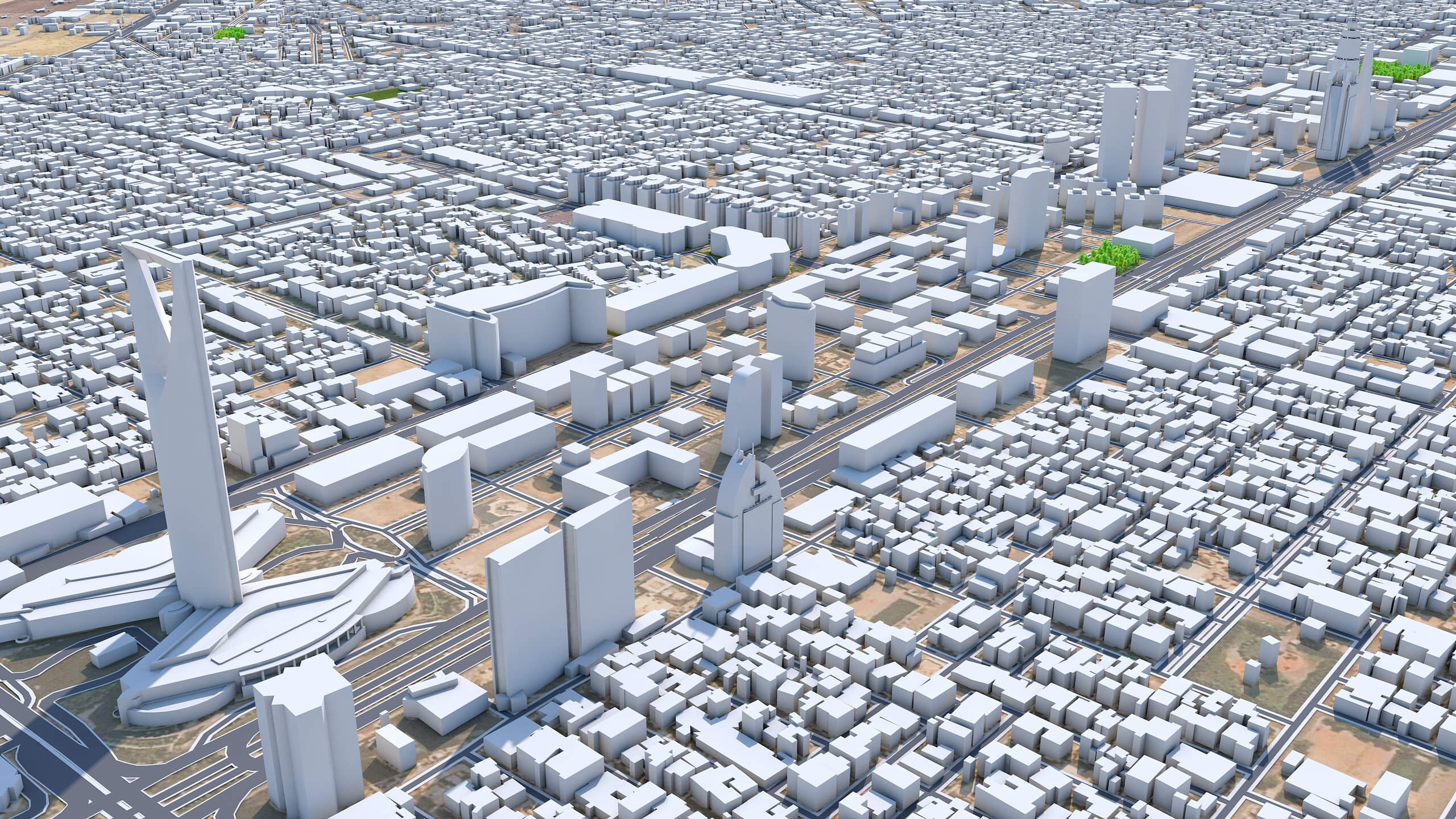 Riyadh City Downtown Saudi Arabia 15km - 3D Model by 3dstudio