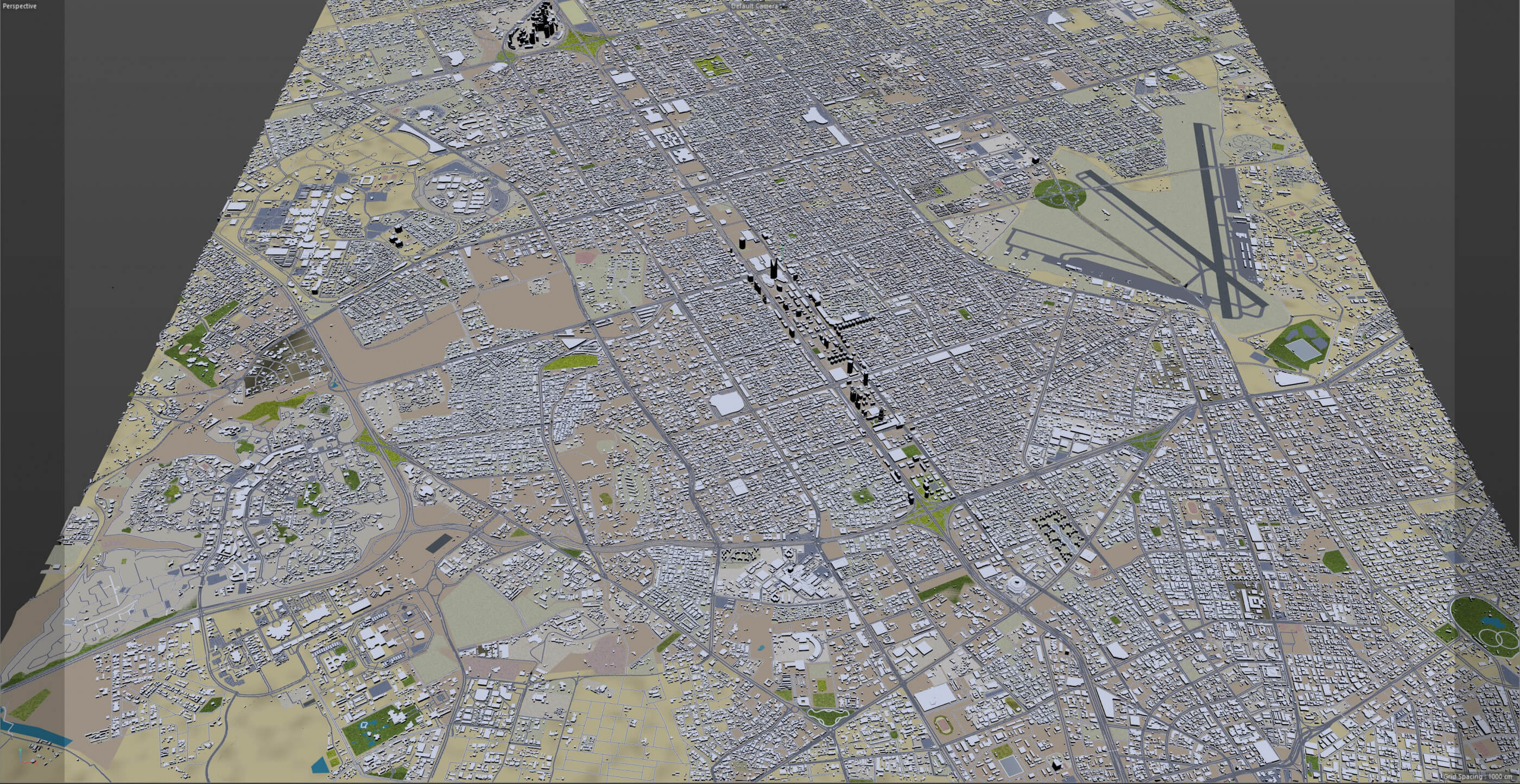 Riyadh City Downtown Saudi Arabia 15km - 3D Model by 3dstudio