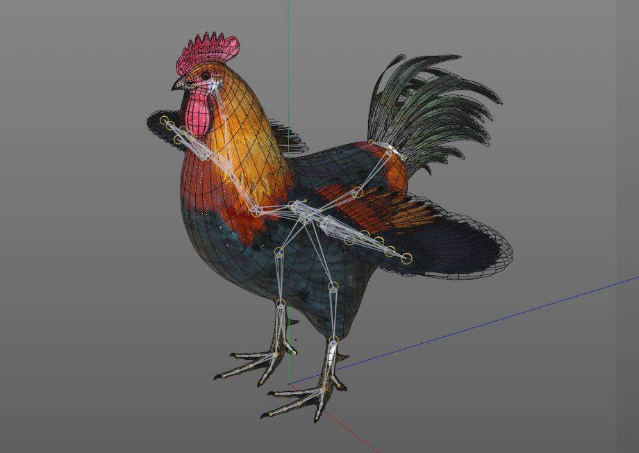 Rooster - 3D Model by 3dstudio