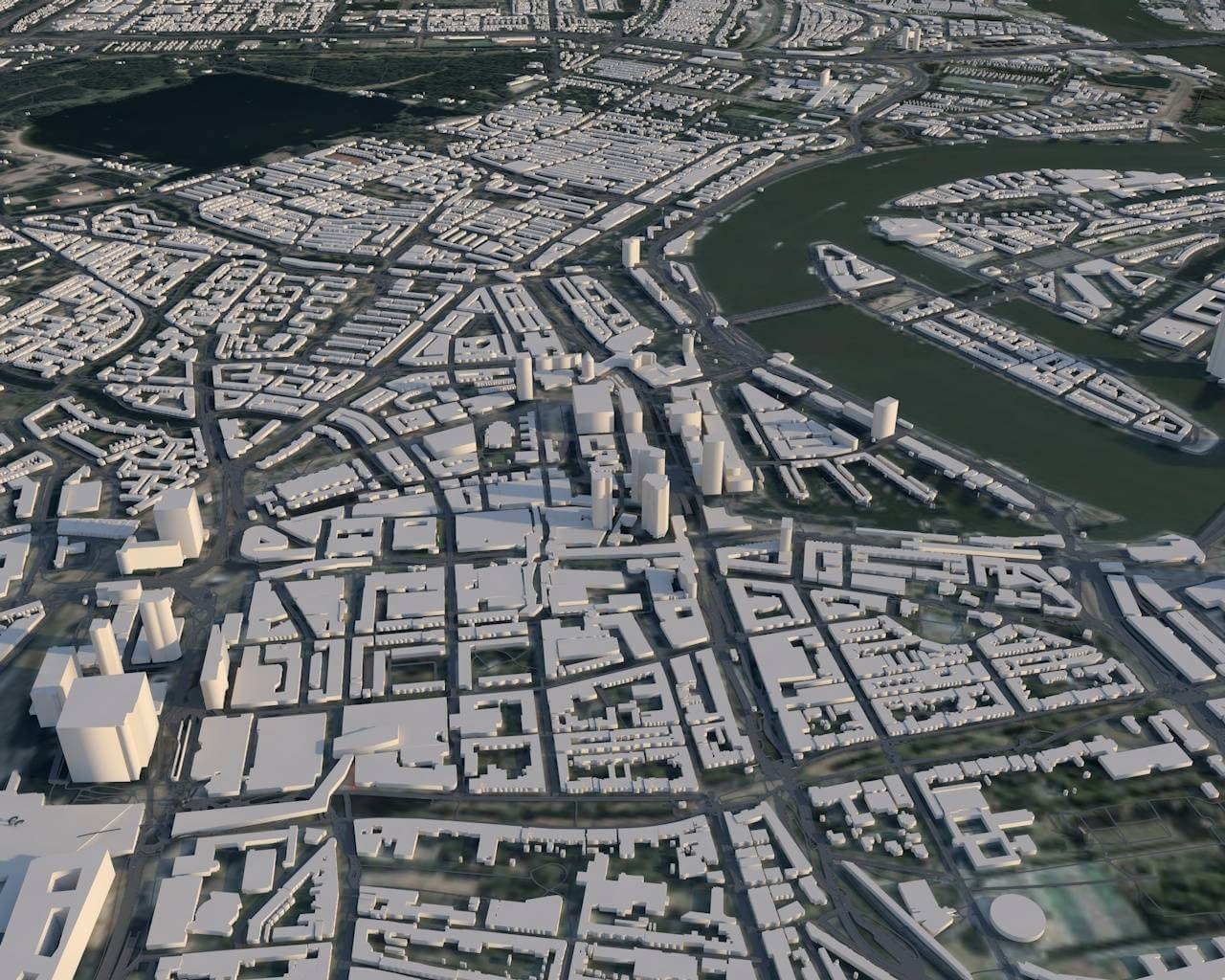 Rotterdam South Holland - 3D Model by 3dstudio