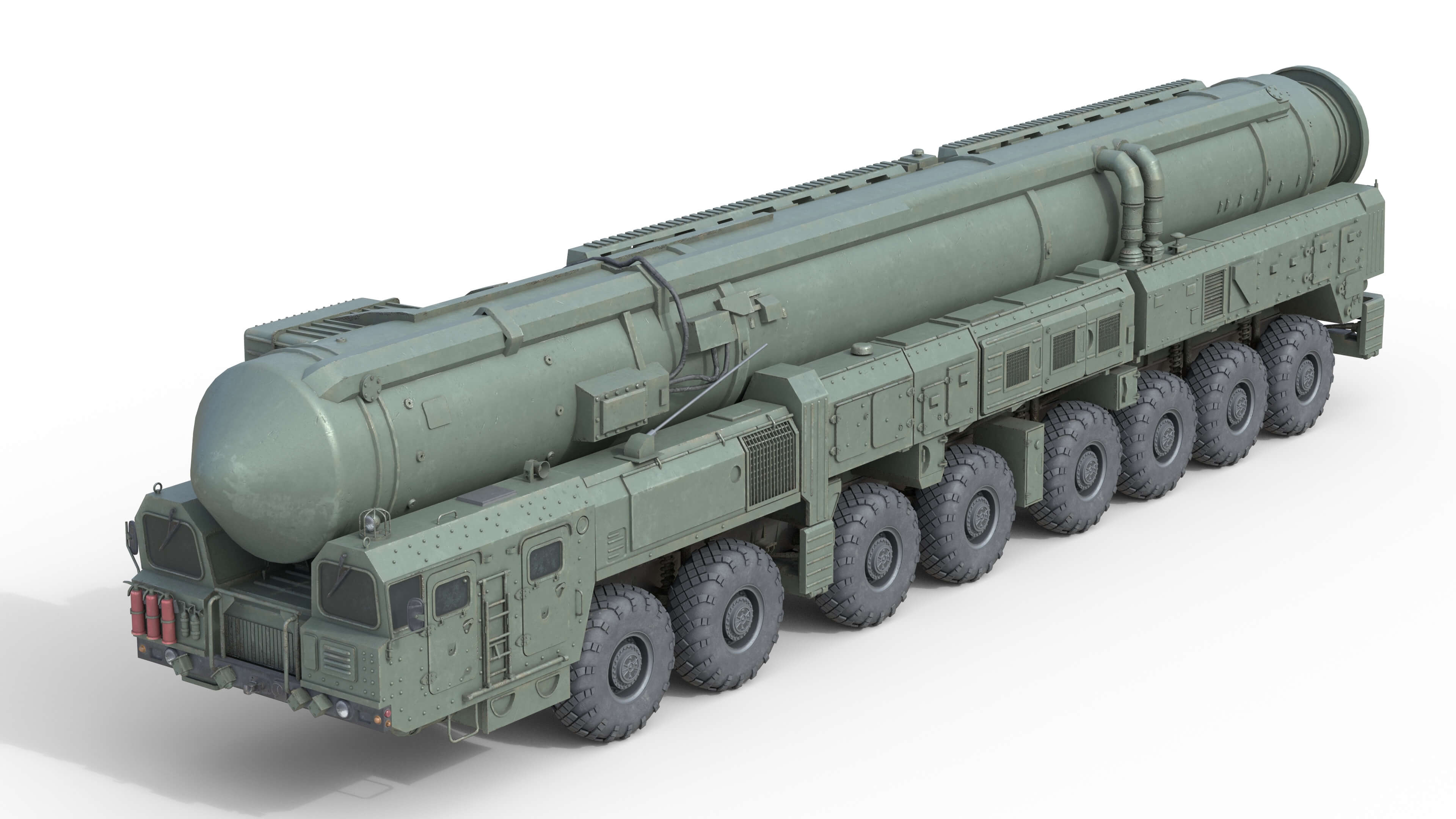 RT 2PM Topol Intercontinental Ballistic Missile - 3D Model by 3dstudio