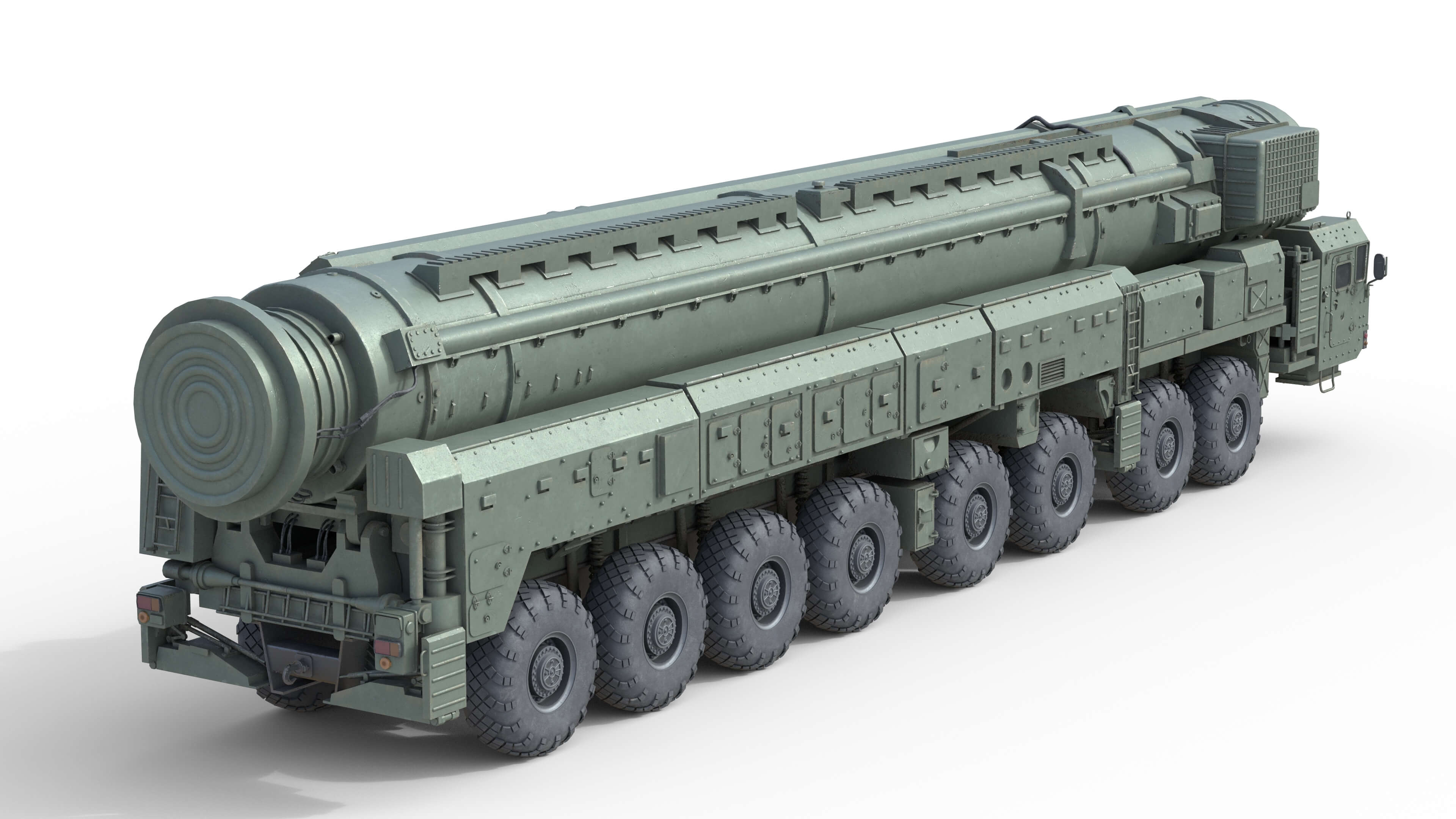 RT 2PM Topol Intercontinental Ballistic Missile - 3D Model by 3dstudio