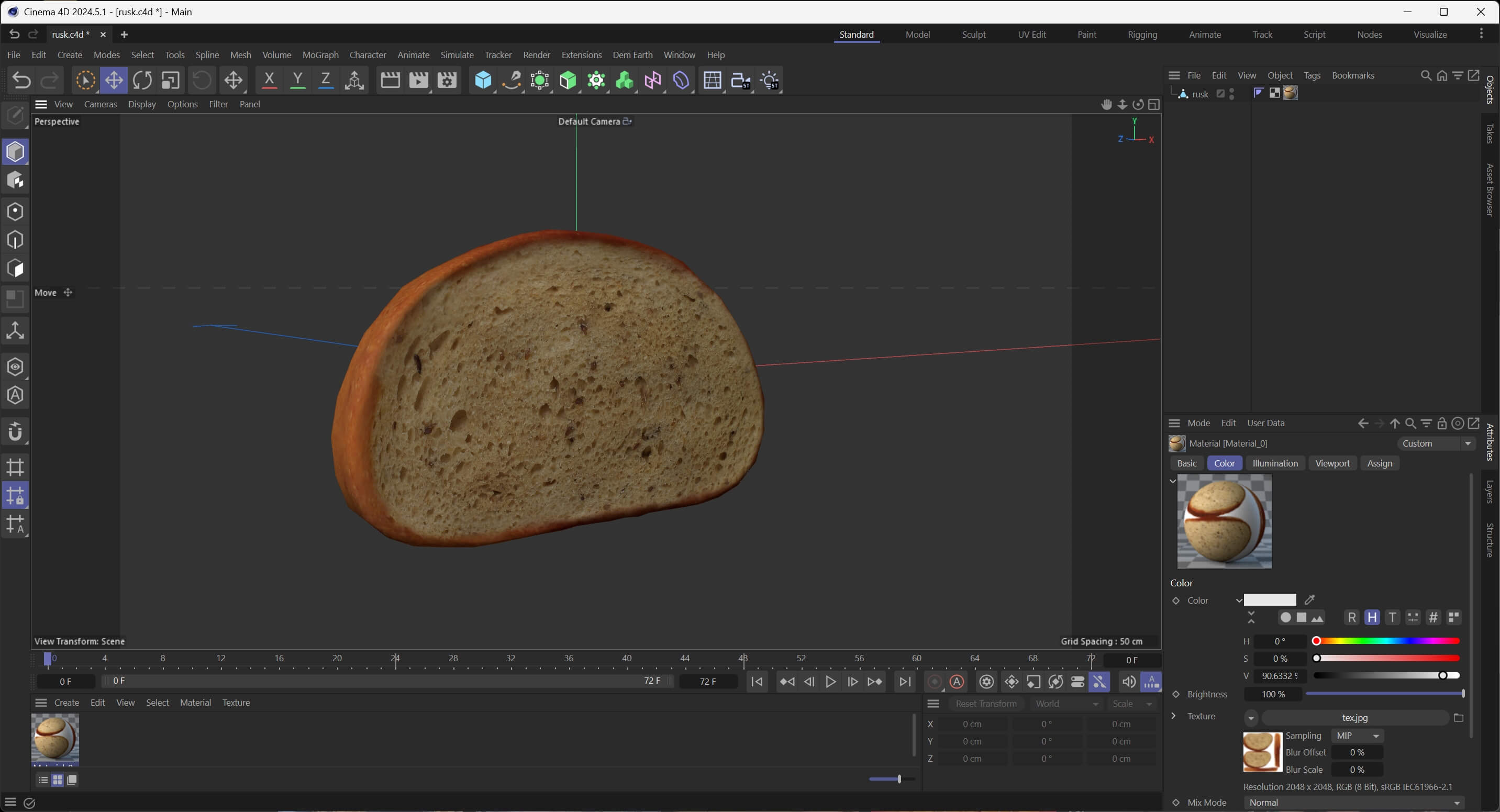 Rusk 3D Model by 3dstudio