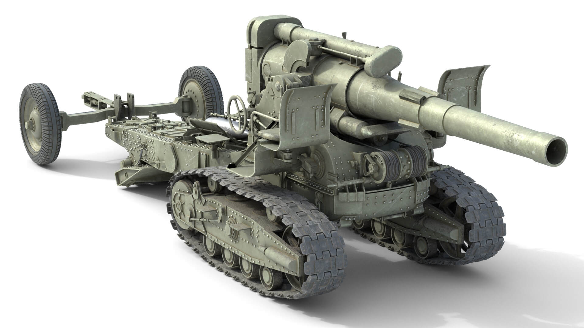 Russian B4 Howitzer 203mm M1931 - 3D Model by 3dstudio