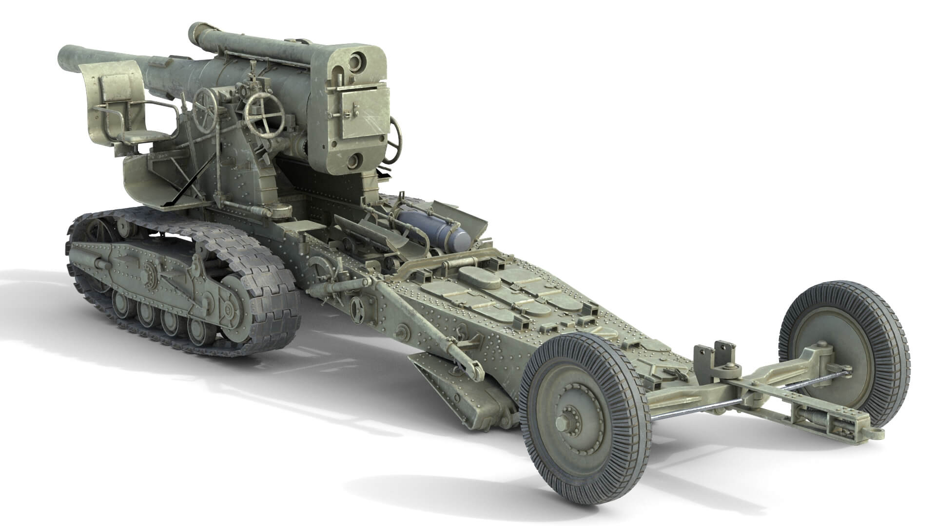 Russian B4 Howitzer 203mm M1931 - 3D Model by 3dstudio