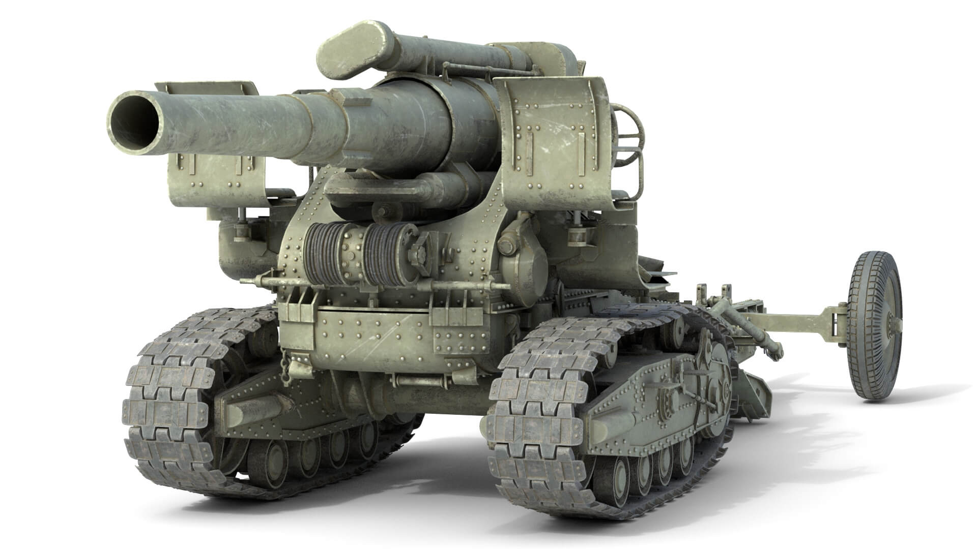 Russian B4 Howitzer 203mm M1931 - 3D Model by 3dstudio