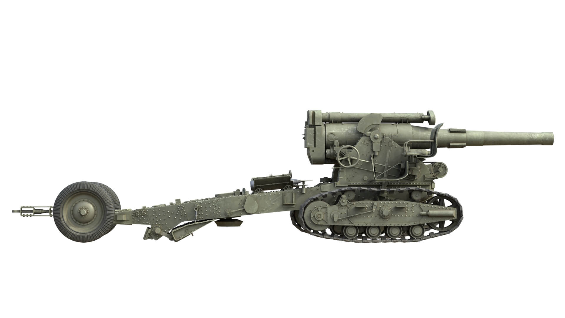 Russian B4 Howitzer 203mm M1931 - 3D Model by 3dstudio