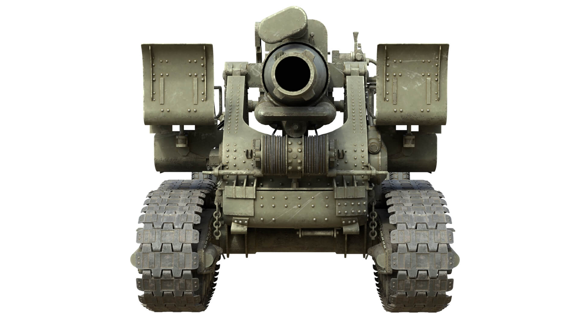 Russian B4 Howitzer 203mm M1931 - 3D Model by 3dstudio
