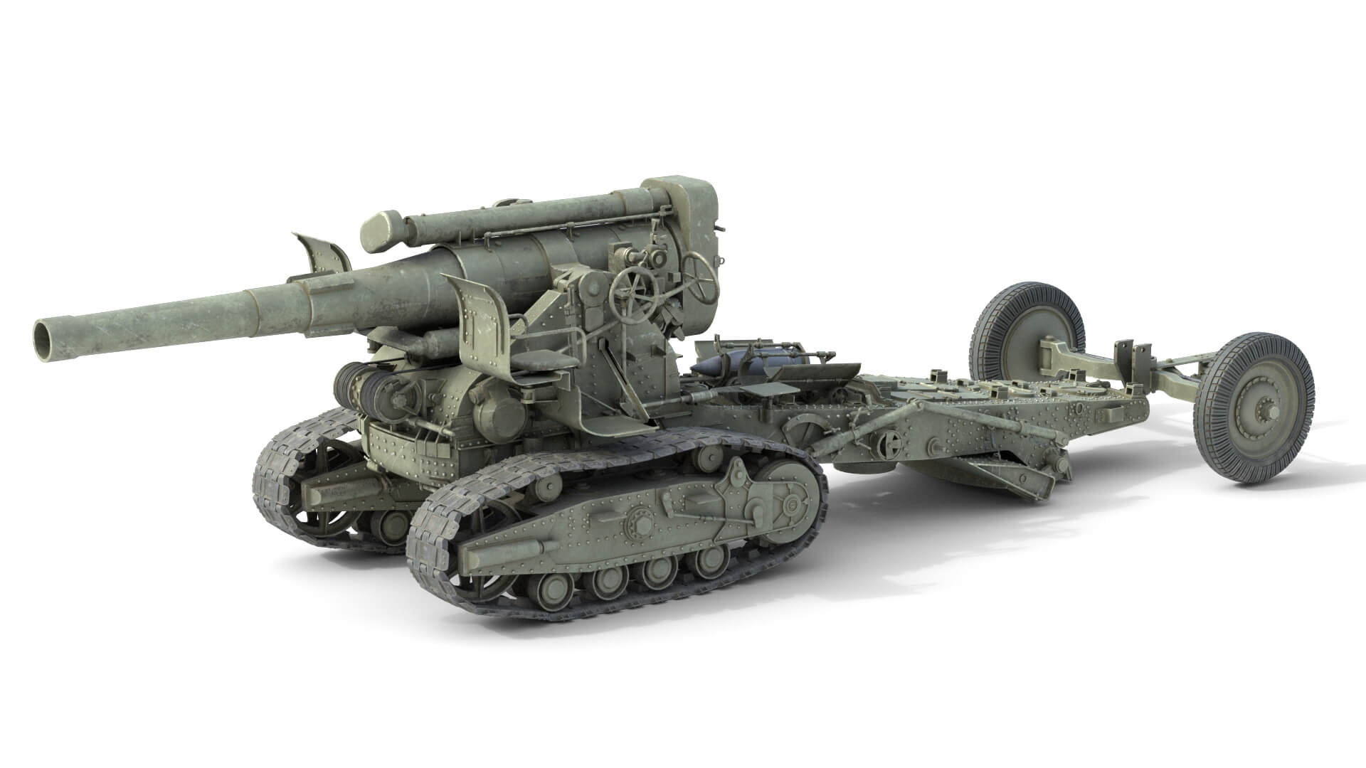Russian B4 Howitzer 203mm M1931 - 3D Model by 3dstudio