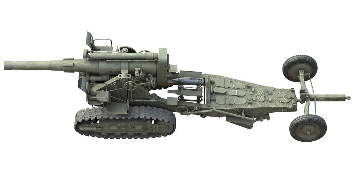 Russian B4 Howitzer 203mm M1931 - 3D Model by 3dstudio