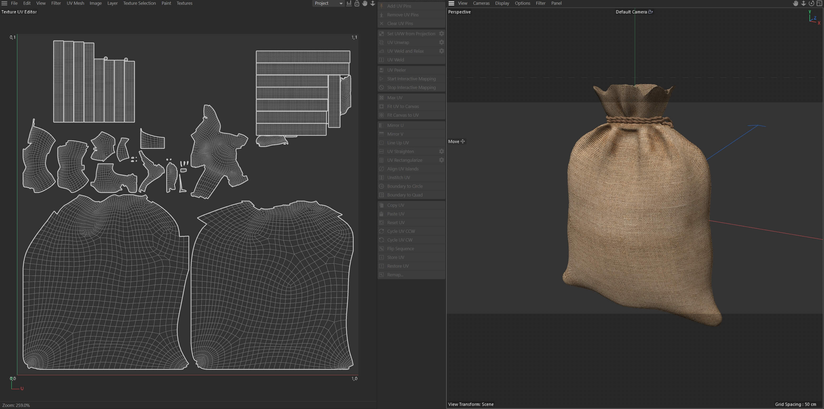 Sack 2 3D Model by 3dstudio