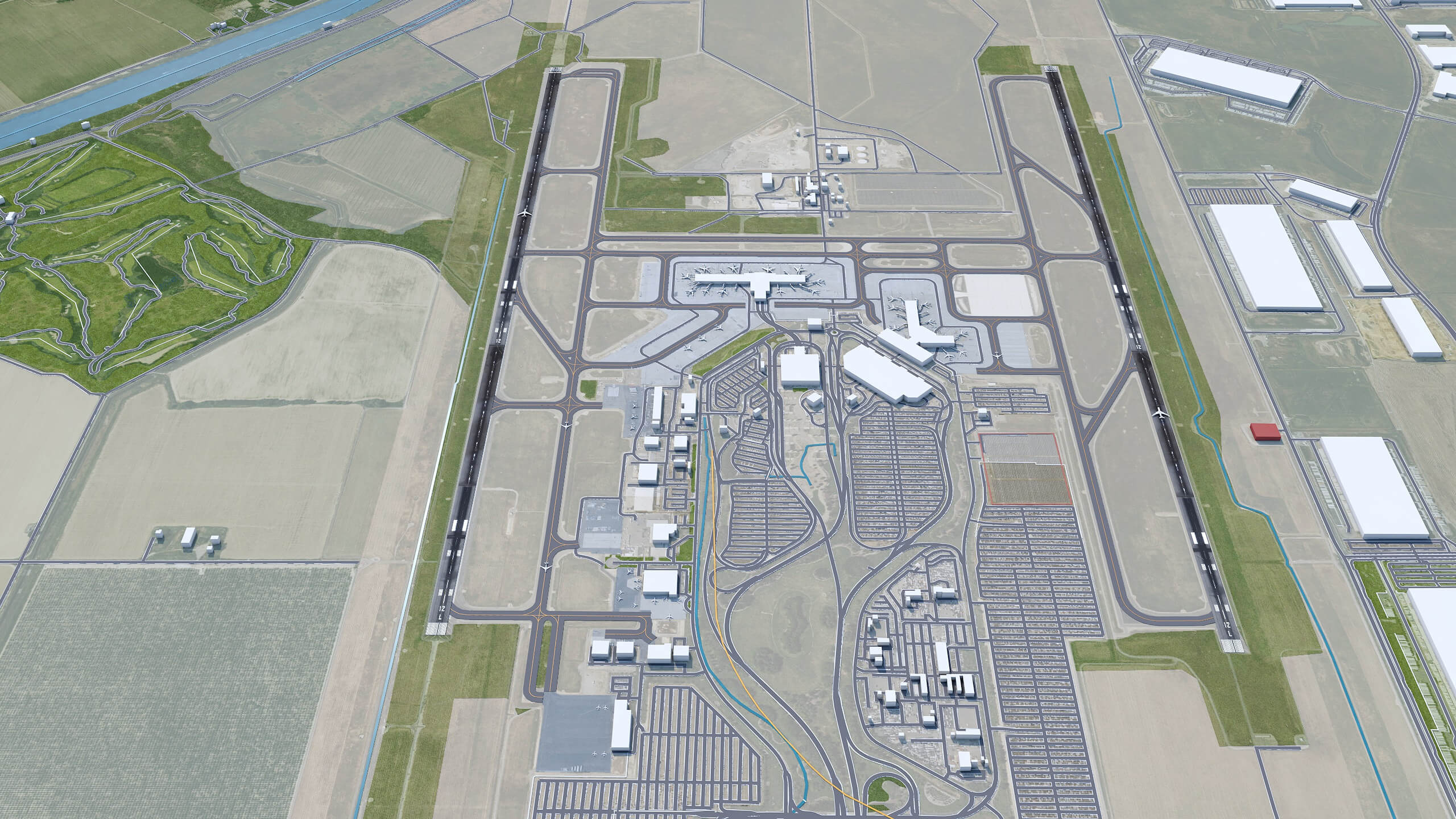 Sacramento International Airport - 3D Model by 3dstudio