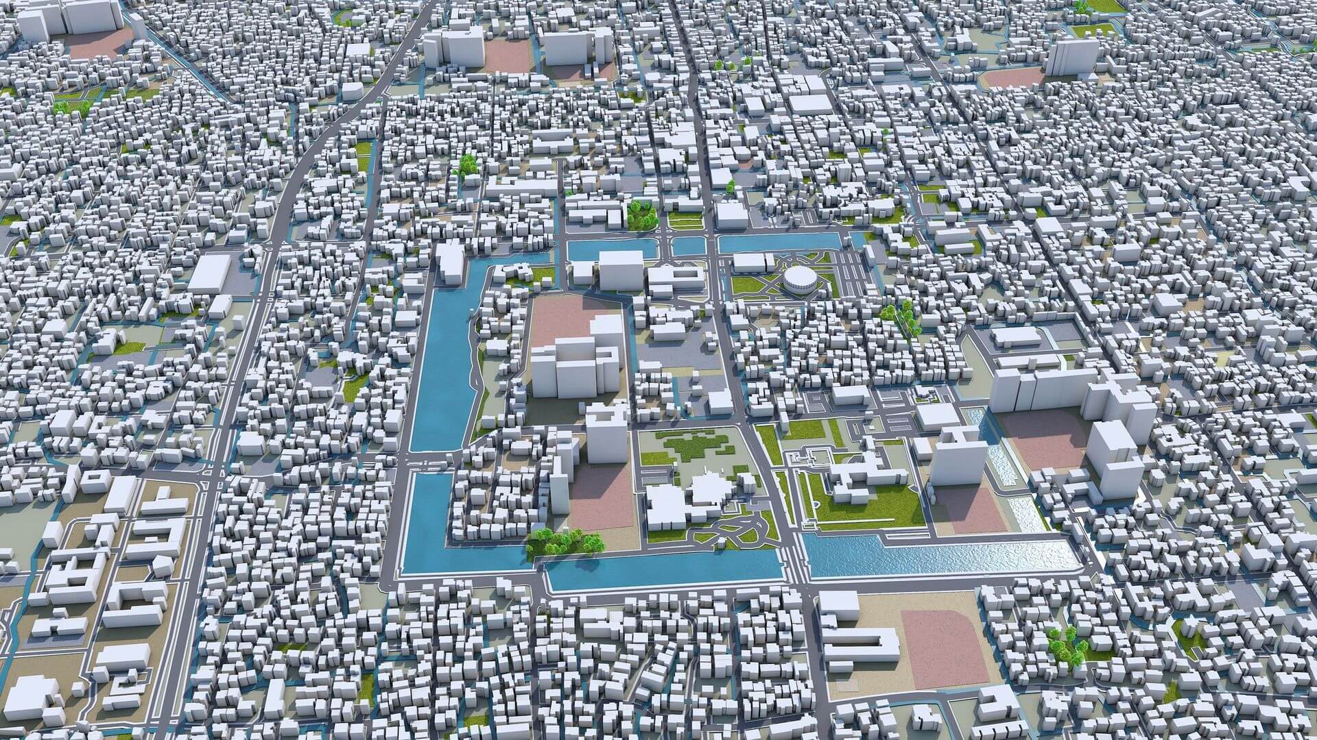 Saga City, Japan 50km - 3D Model by 3dstudio