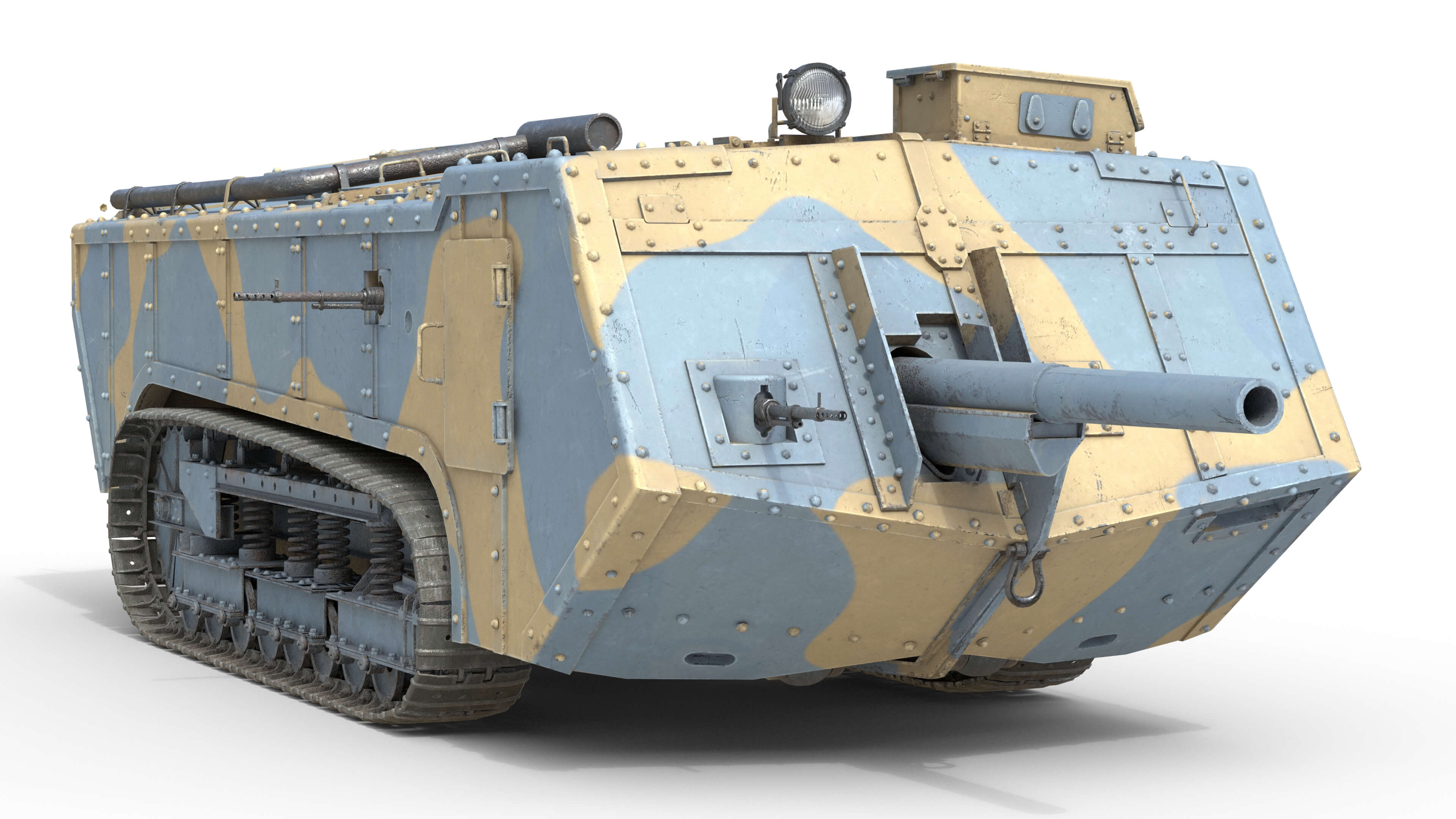 Saint Chamond Heavy Tank - 3D Model by 3dstudio
