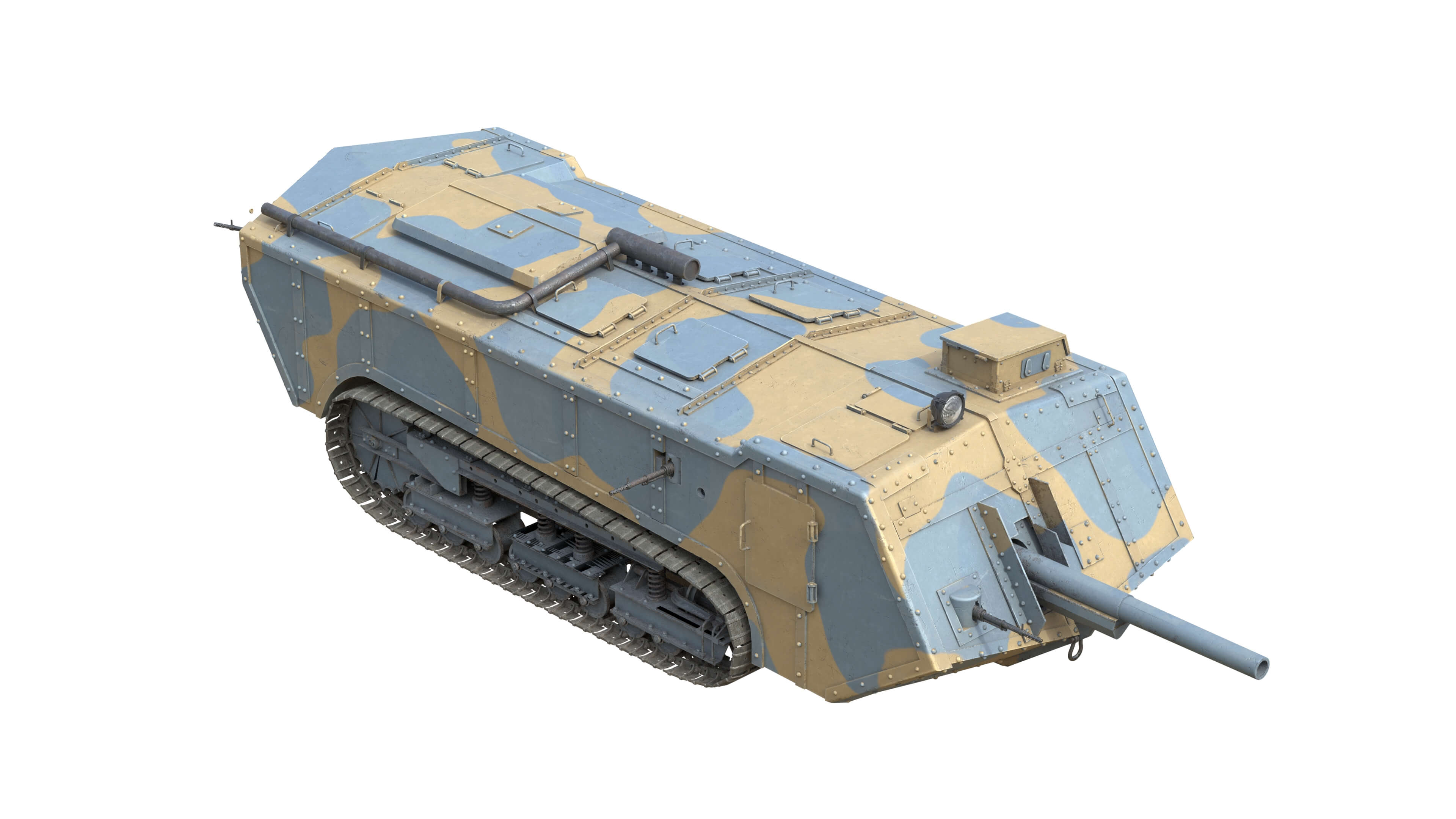 Saint Chamond Heavy Tank - 3D Model by 3dstudio
