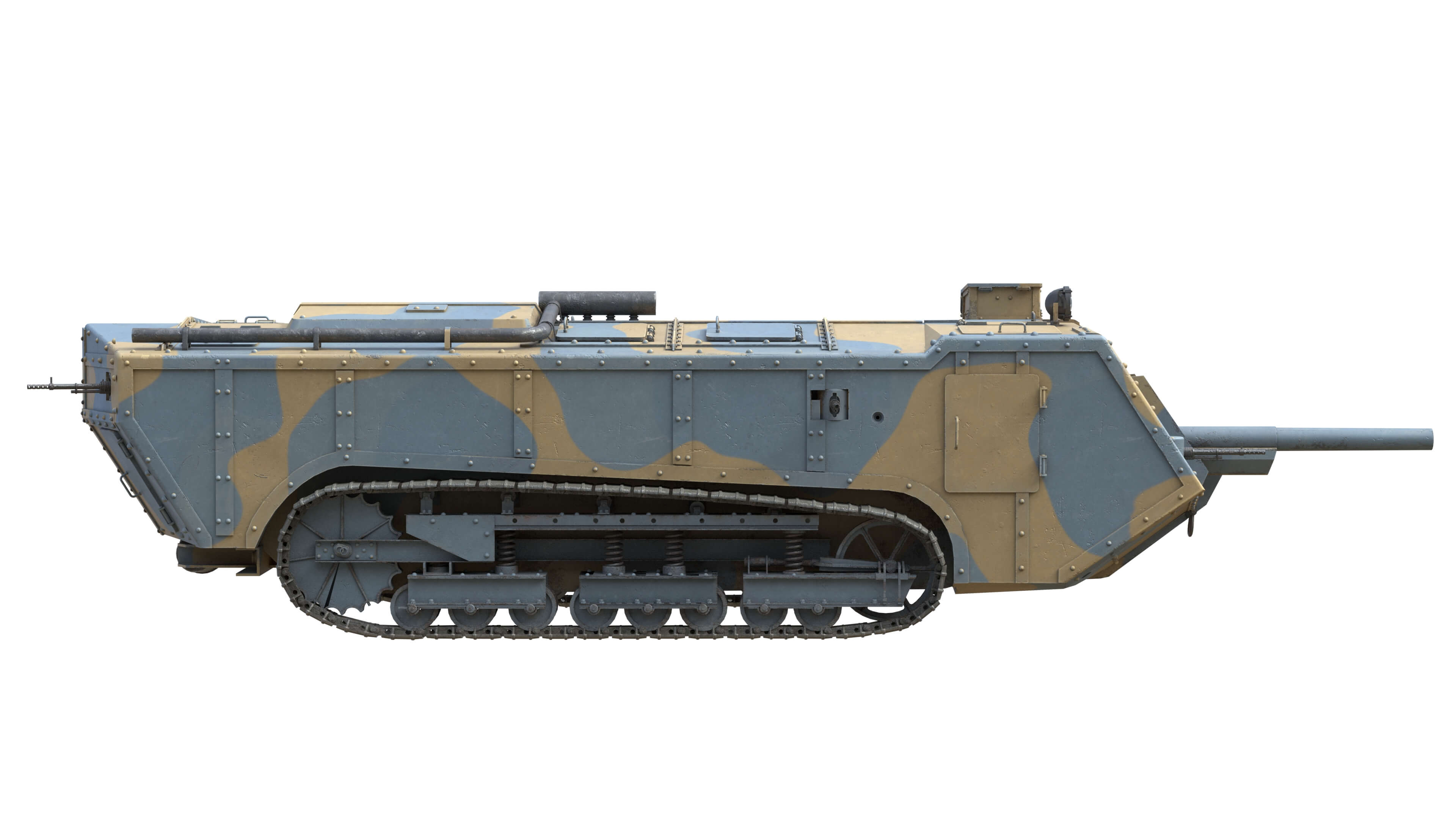 Saint Chamond Heavy Tank - 3D Model by 3dstudio