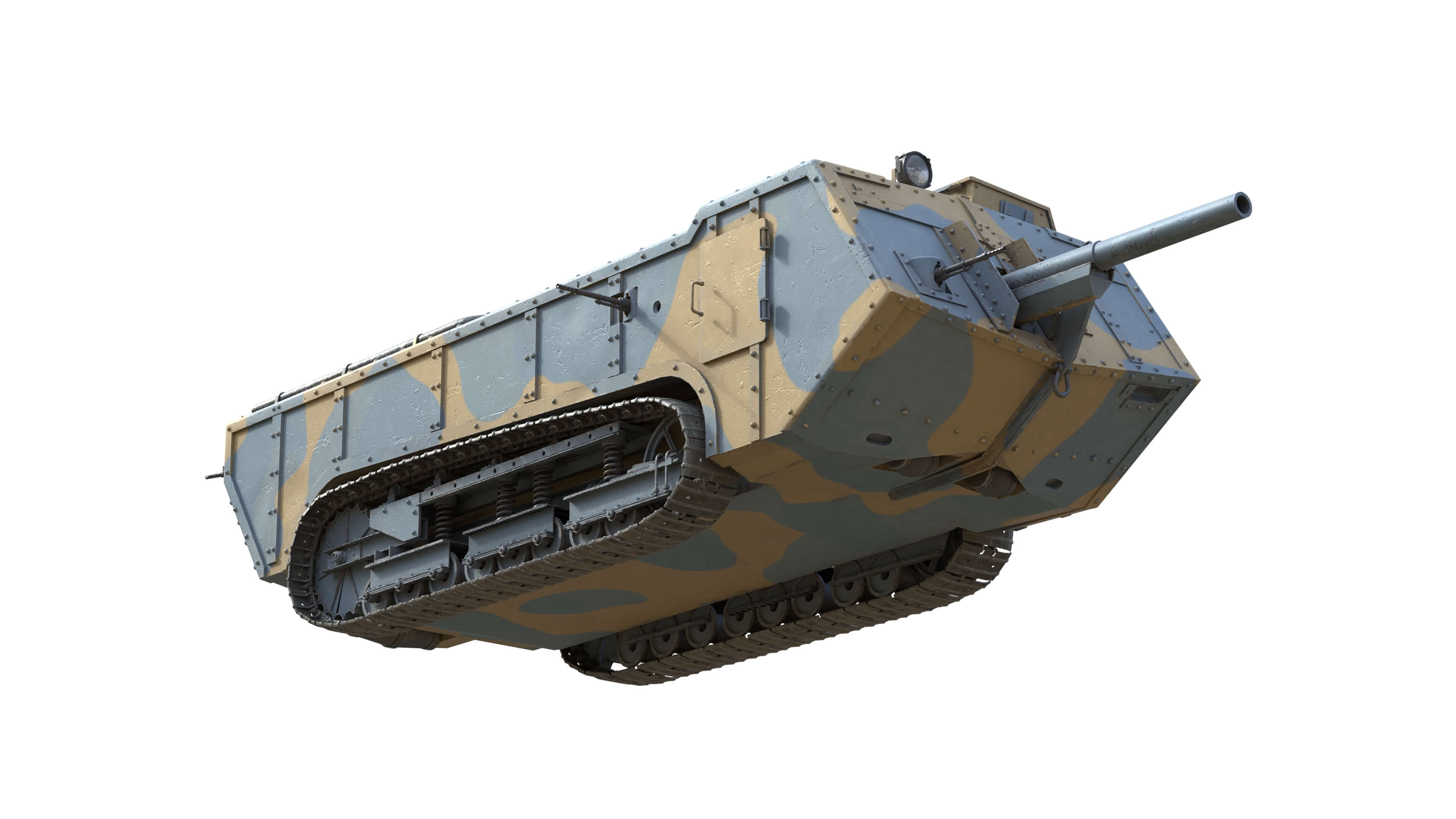 Saint Chamond Heavy Tank - 3D Model by 3dstudio