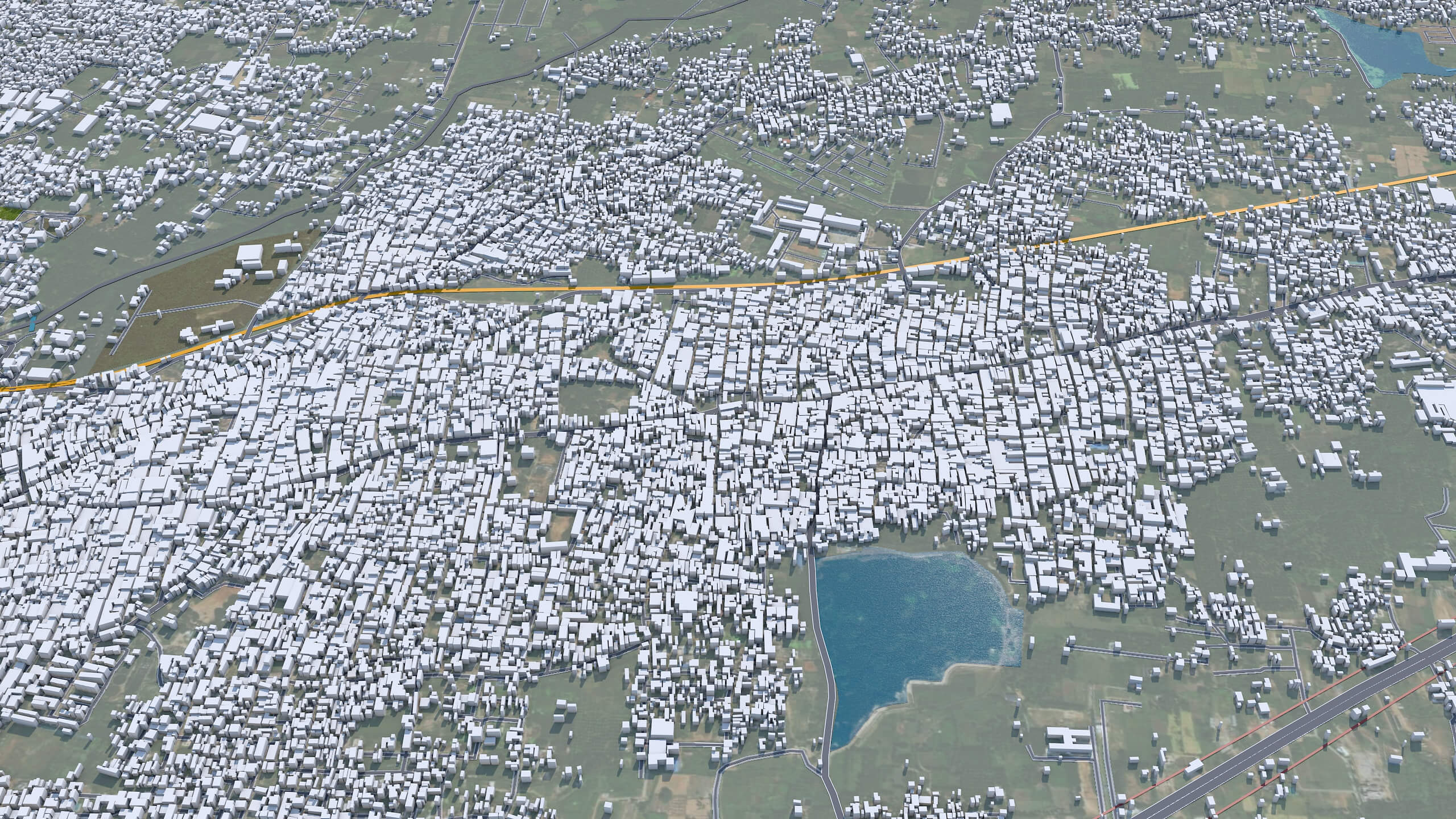 Salem City Tamil Nadu India 3D Model 40km by 3dstudio