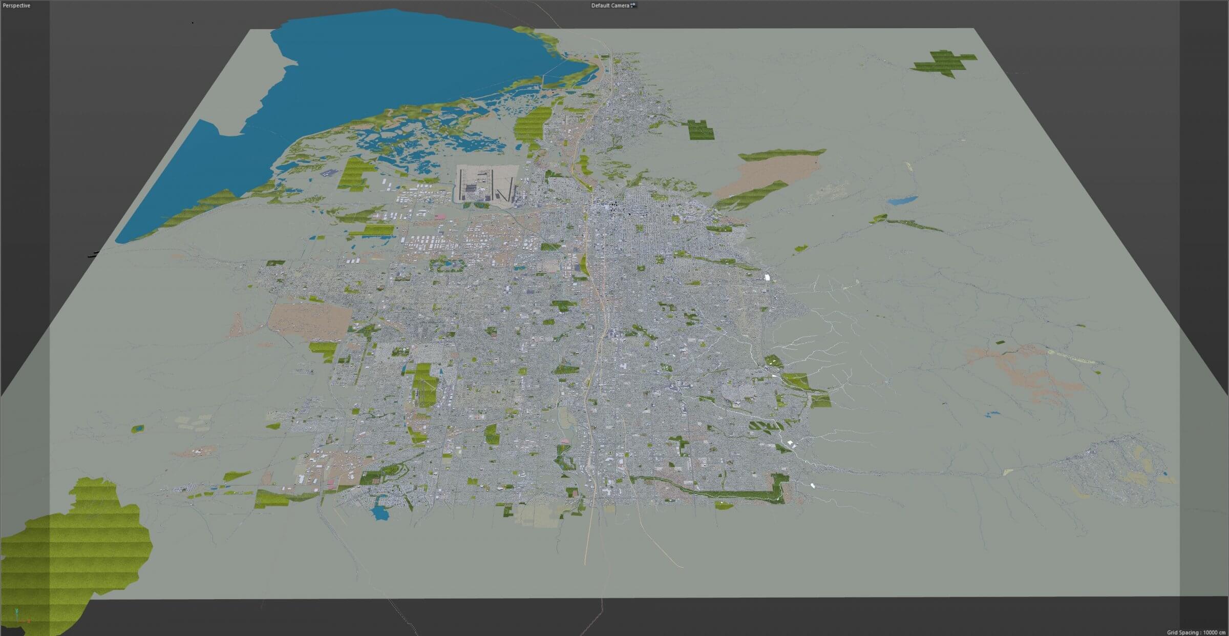 Salt Lake City, Utah USA 60km - 3D Model by 3dstudio